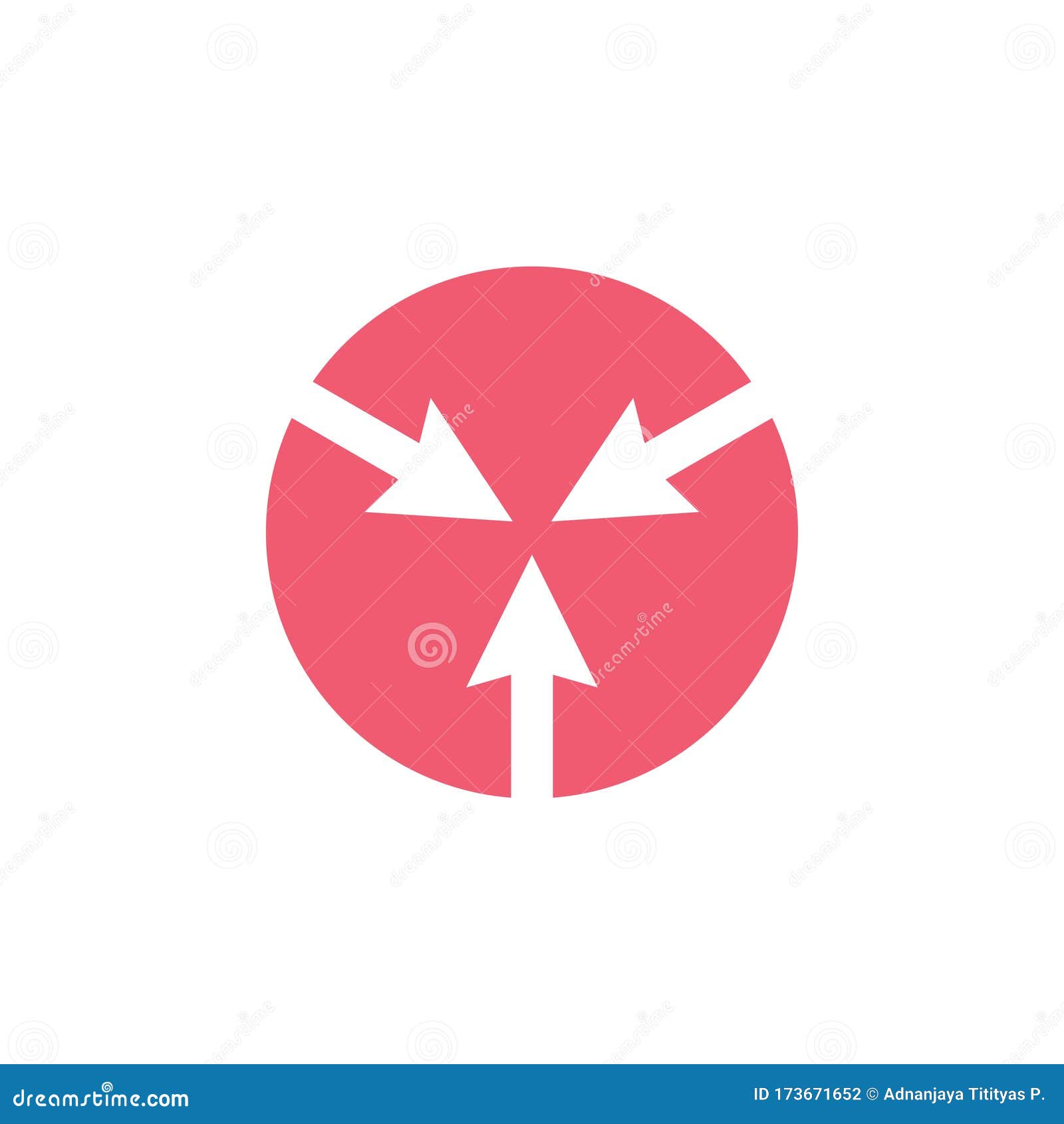 Pointing Arrow Circle Negative Space Logo Vector Stock Vector ...