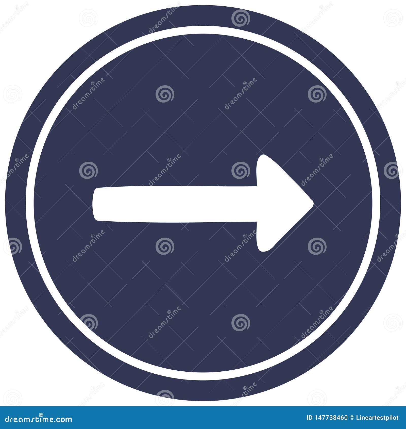 Pointing Arrow Circular Icon Stock Vector - Illustration of direction ...