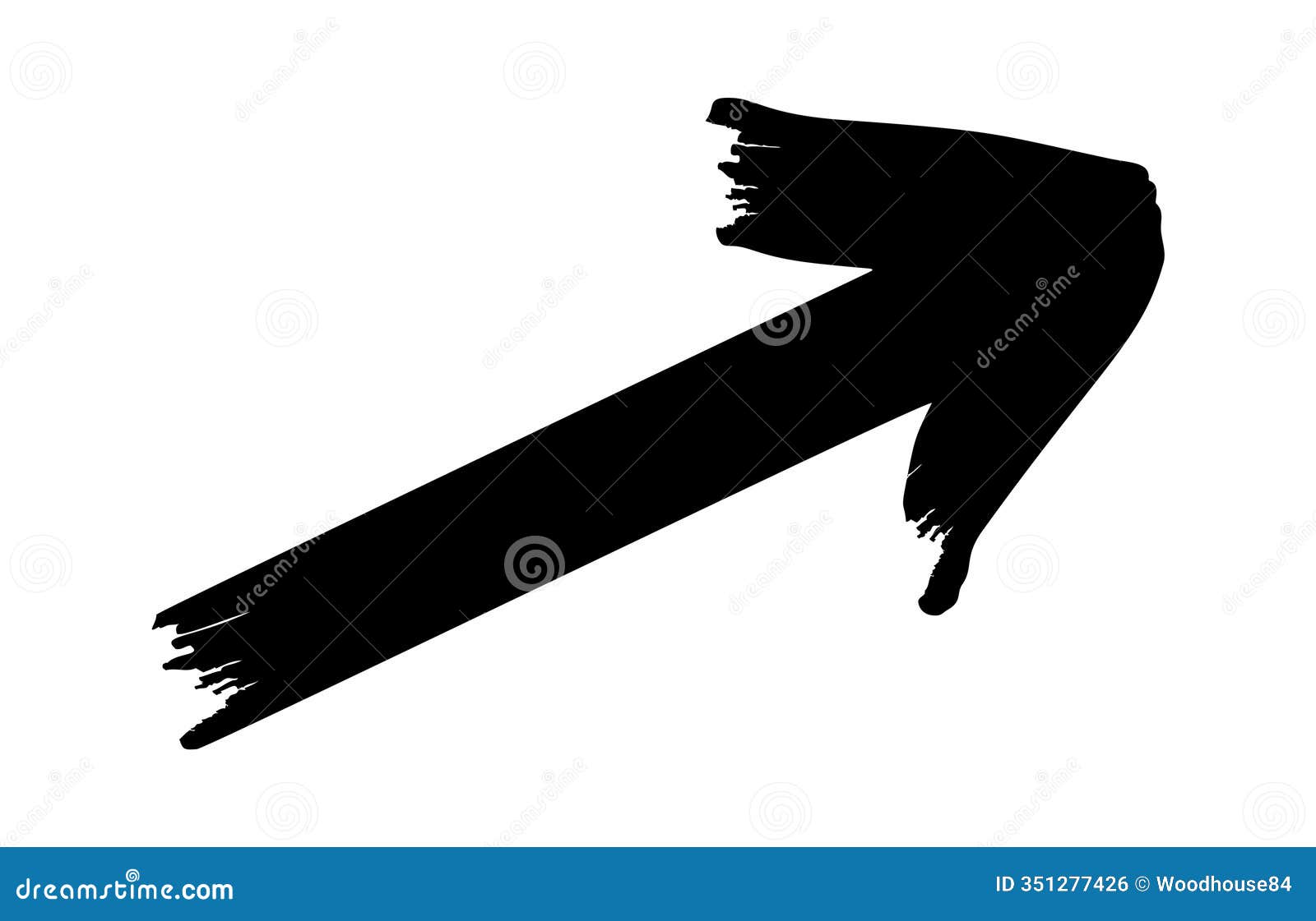 Pointing Arrow Hand-drawn Indicator Sign Vector Illustration ...