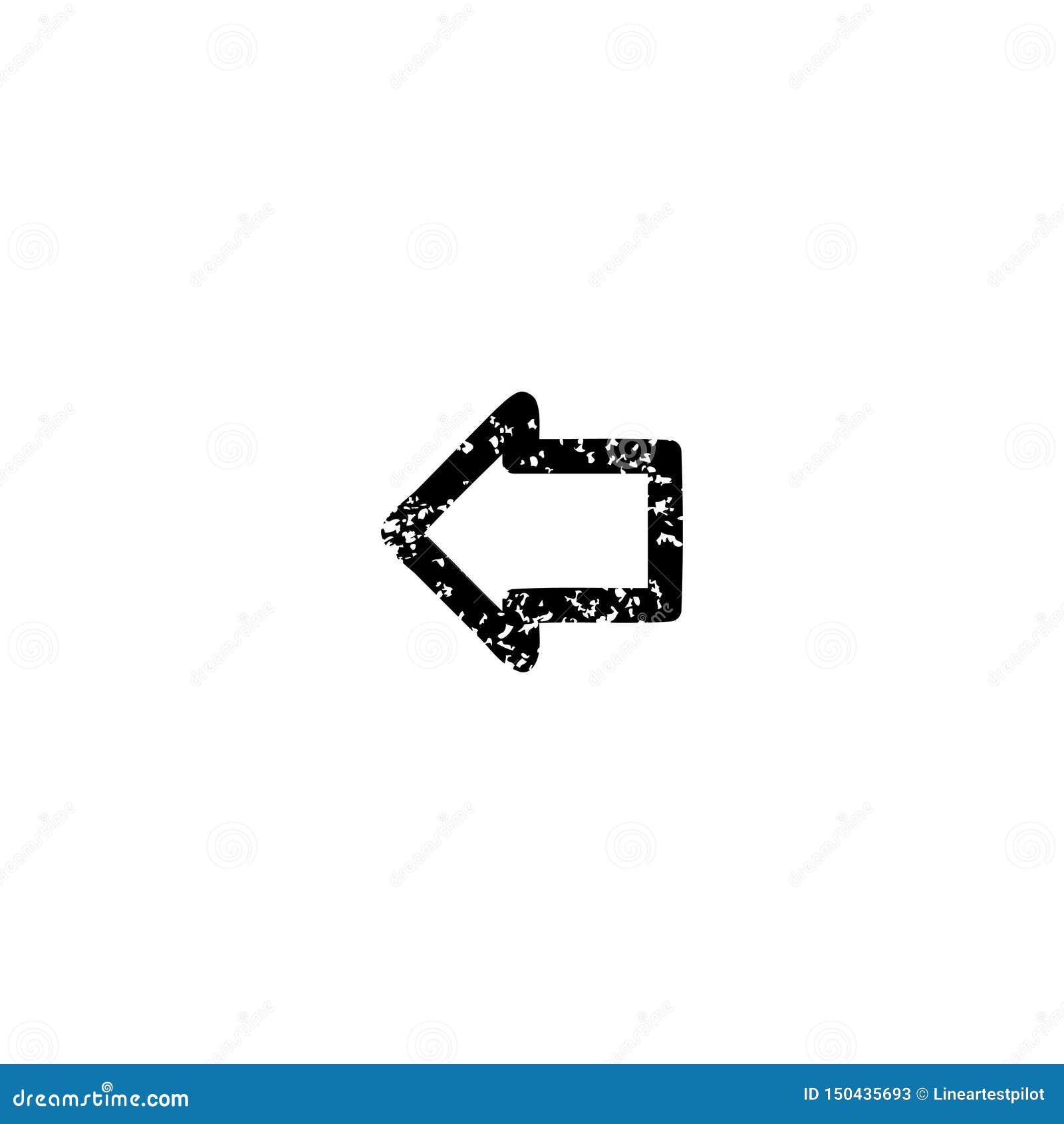 Pointing arrow symbol stock vector. Illustration of distressed - 150435693