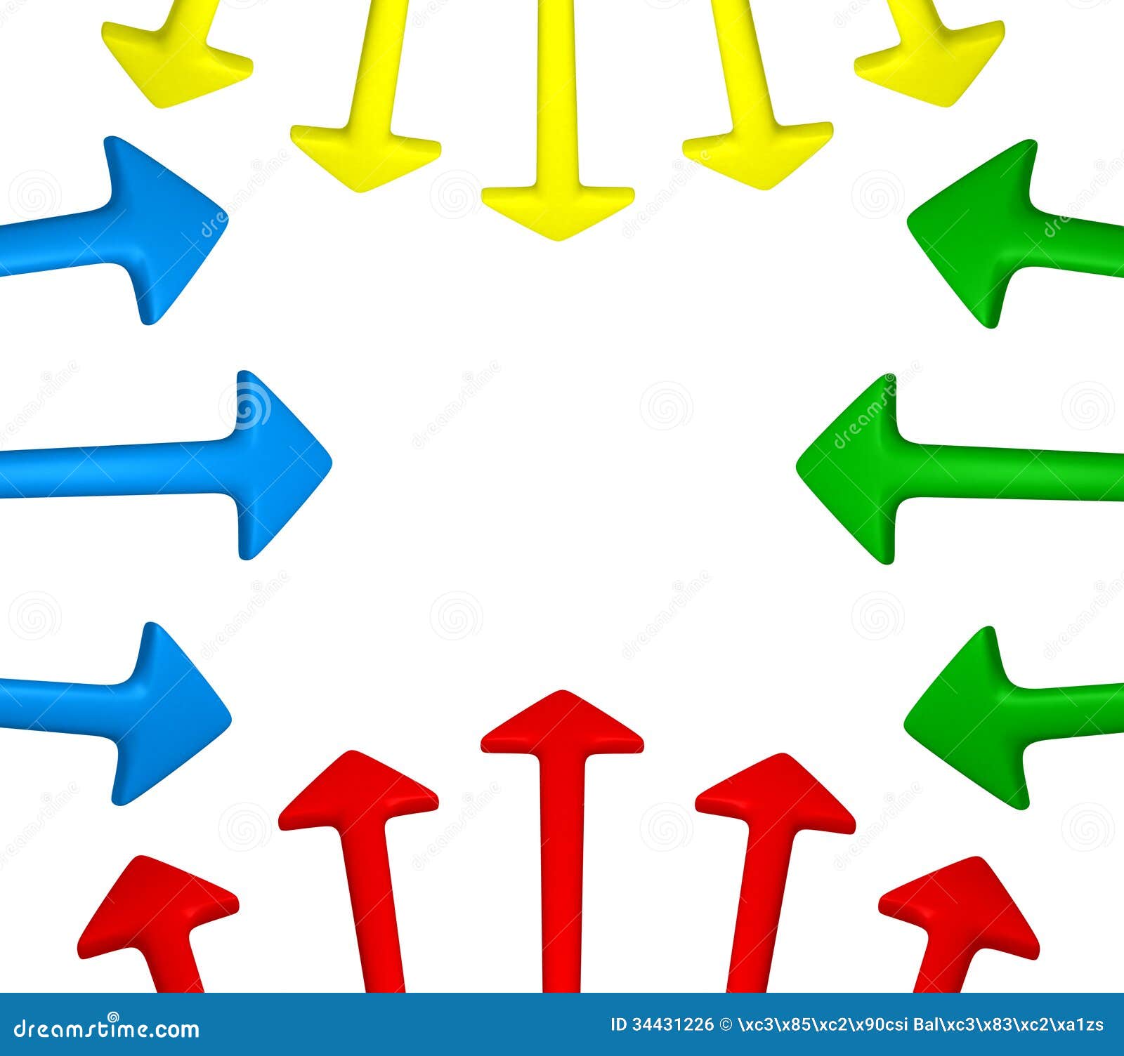 Pointing arrows stock illustration. Illustration of color - 34431226