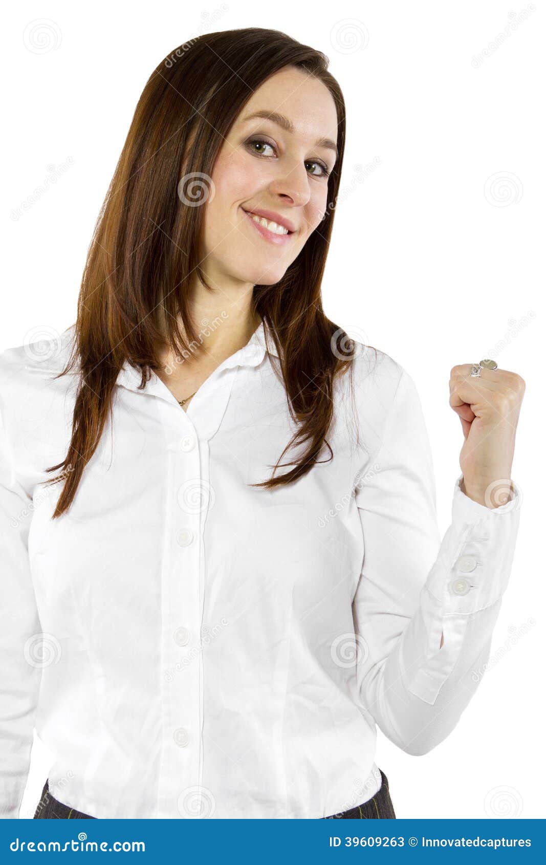 Pointing Back stock image. Image of commercial, female - 39609263