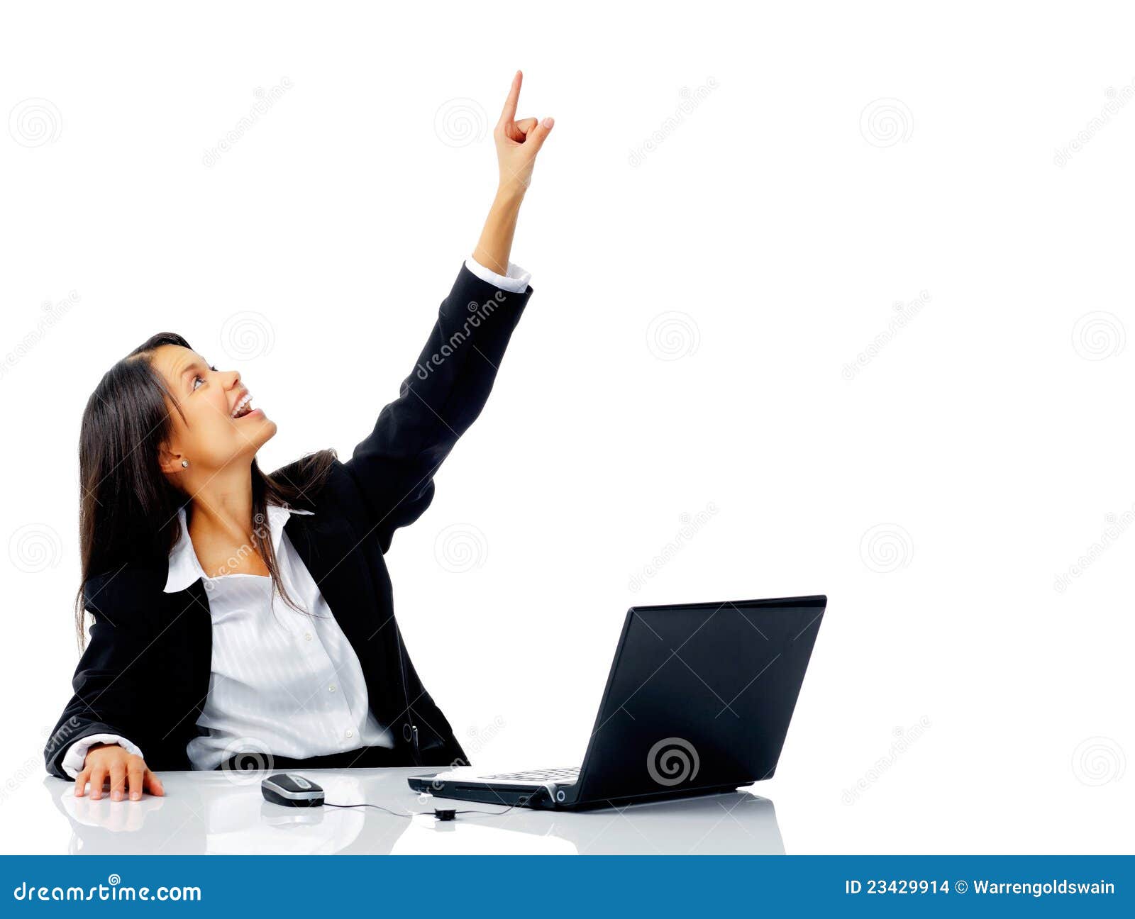 Pointing businesswoman stock photo. Image of gesture - 23429914
