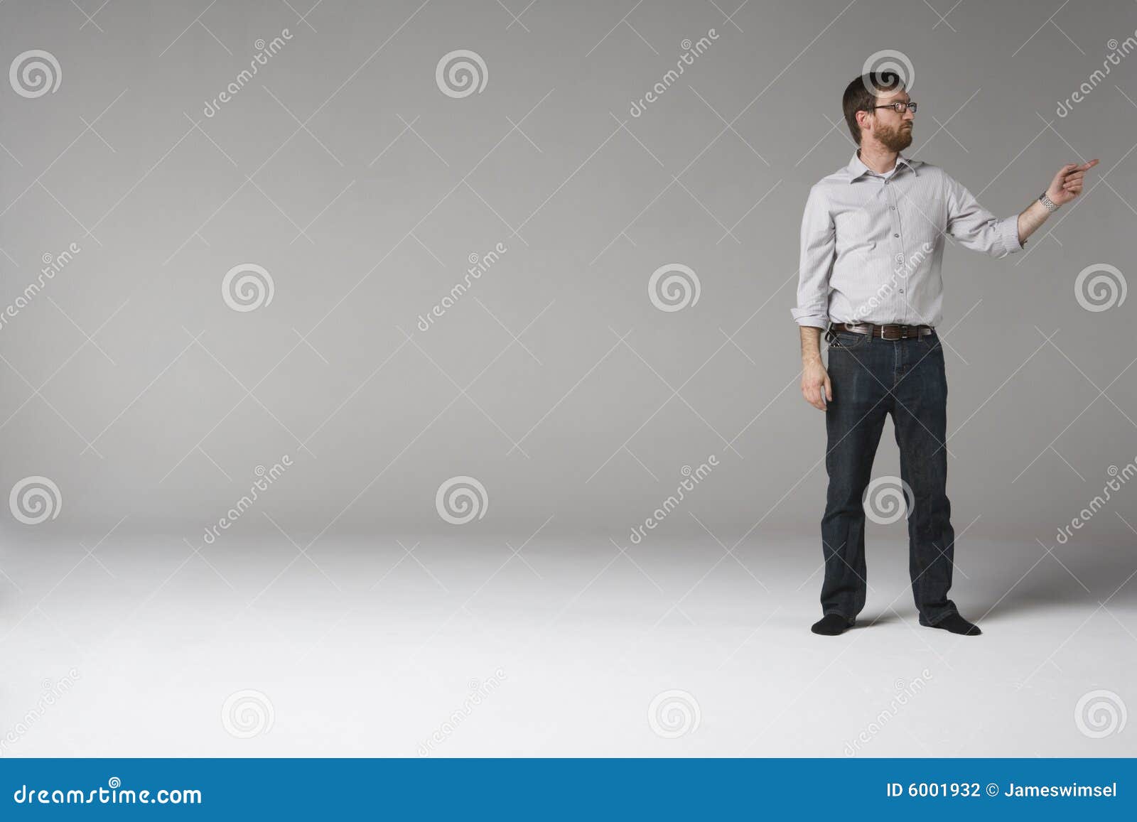 Pointing camera right stock photo. Image of adult, casual - 6001932