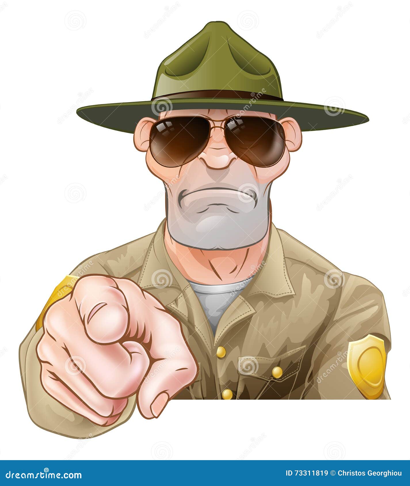 Pointing Cartoon Park Ranger Stock Vector - Illustration of character ...
