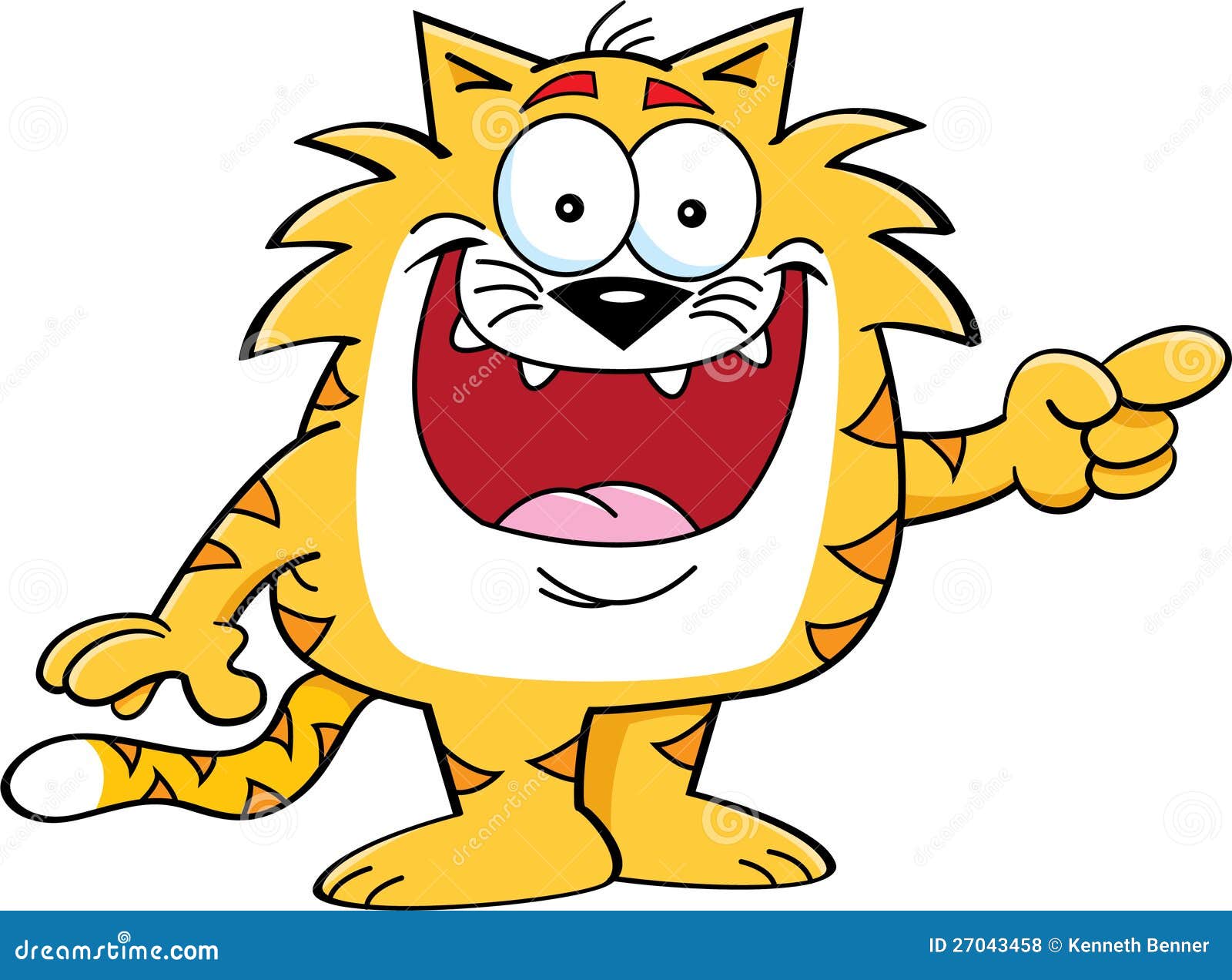 Pointing cat stock vector. Illustration of cute, pointing - 27043458