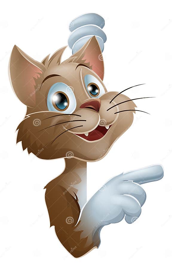 Pointing Cat stock vector. Illustration of holding, animal - 28673778