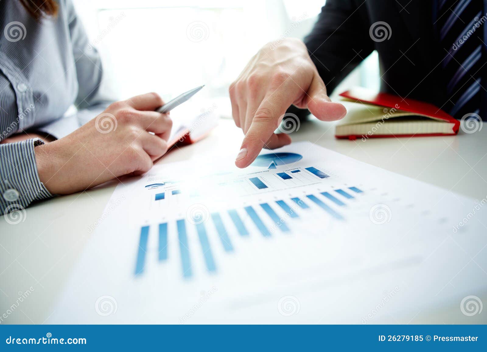 Pointing at chart stock image. Image of male, financial - 26279185