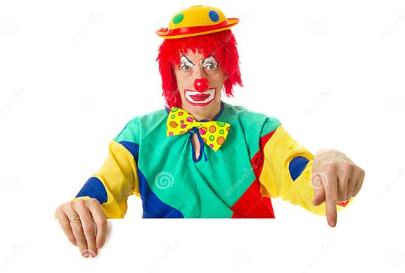Pointing clown stock image. Image of entertainer, dressed - 18349567