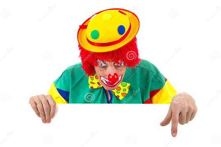 Pointing clown stock image. Image of nose, caucasian - 18349585