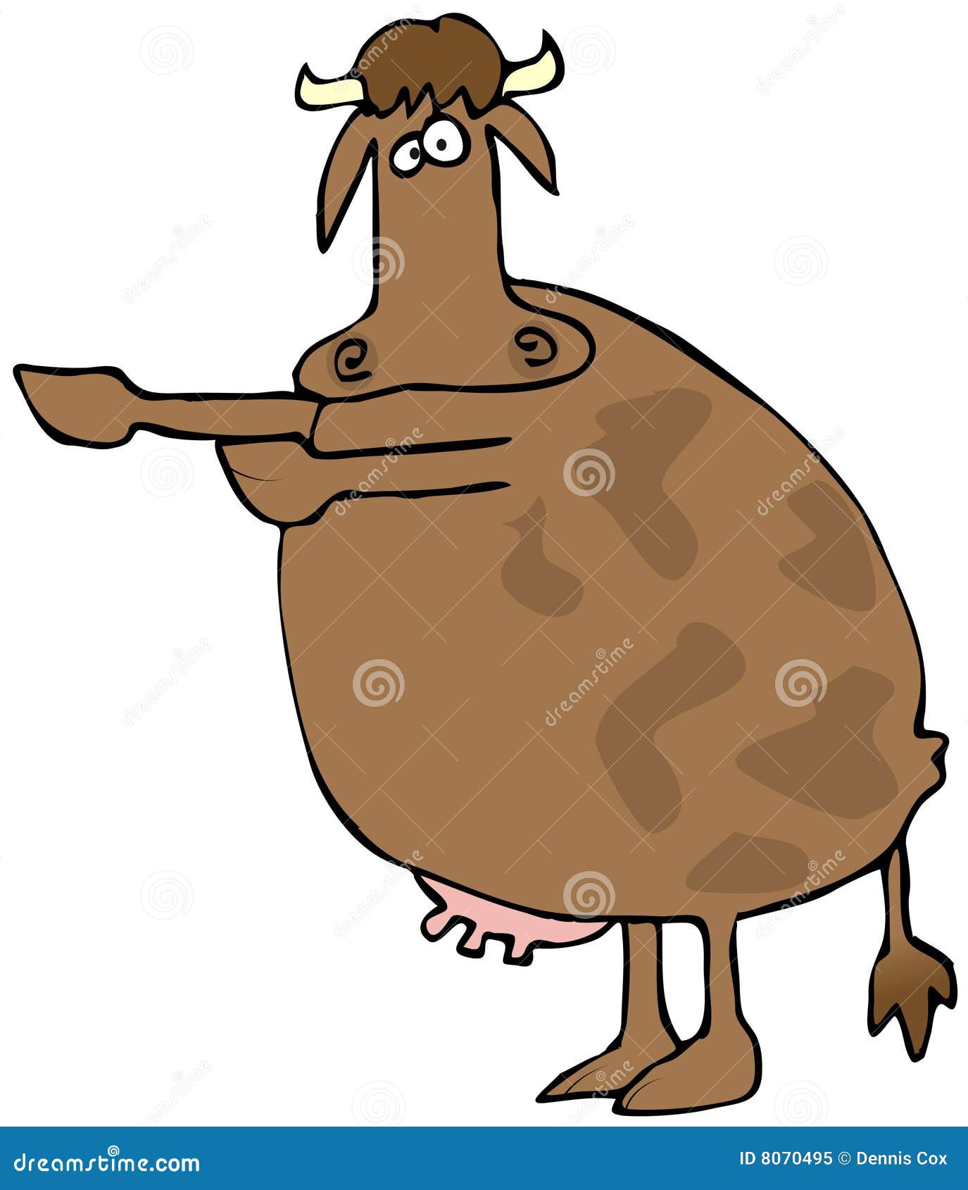 Pointing Cow stock illustration. Illustration of point - 8070495
