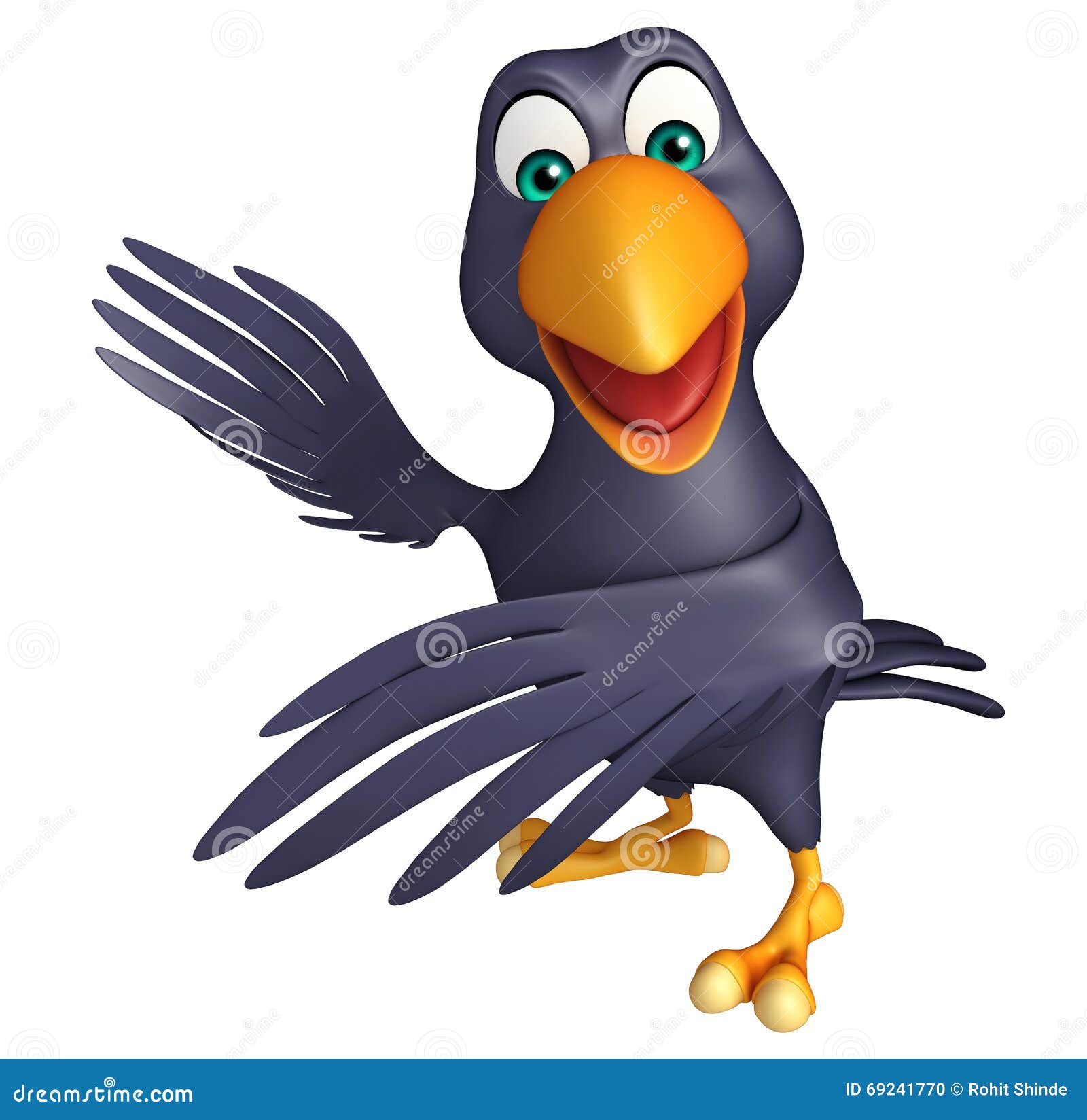 Crow Cartoon Illustration Vector Drawing | CartoonDealer.com #273198849