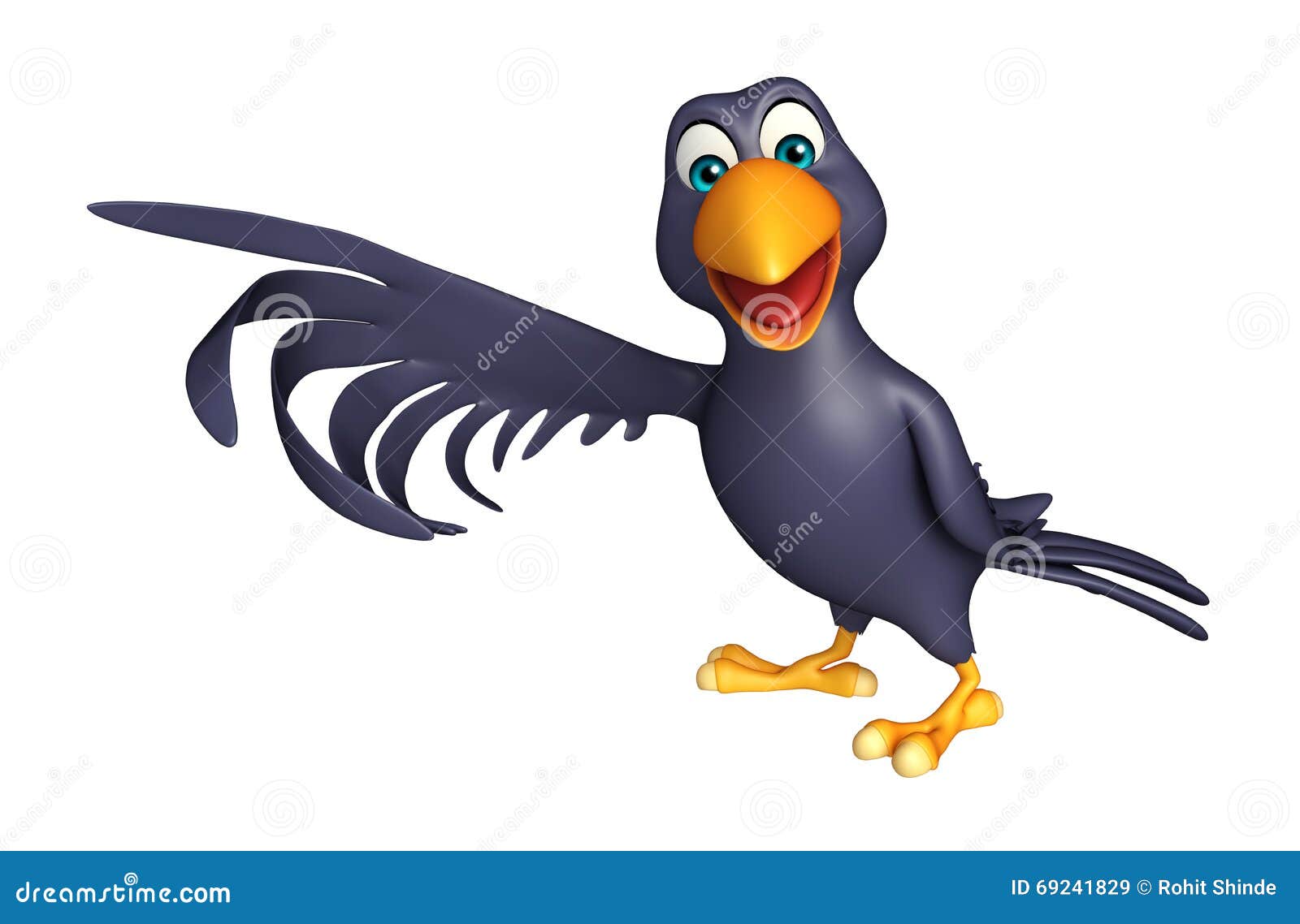 Crow Cartoon Character With Cake Royalty-Free Illustration ...