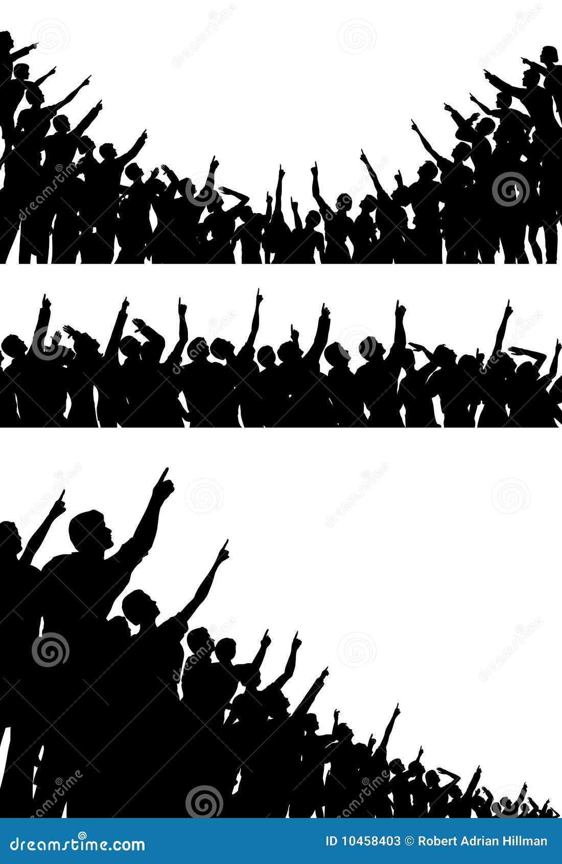 Pointing crowds stock vector. Illustration of action - 10458403