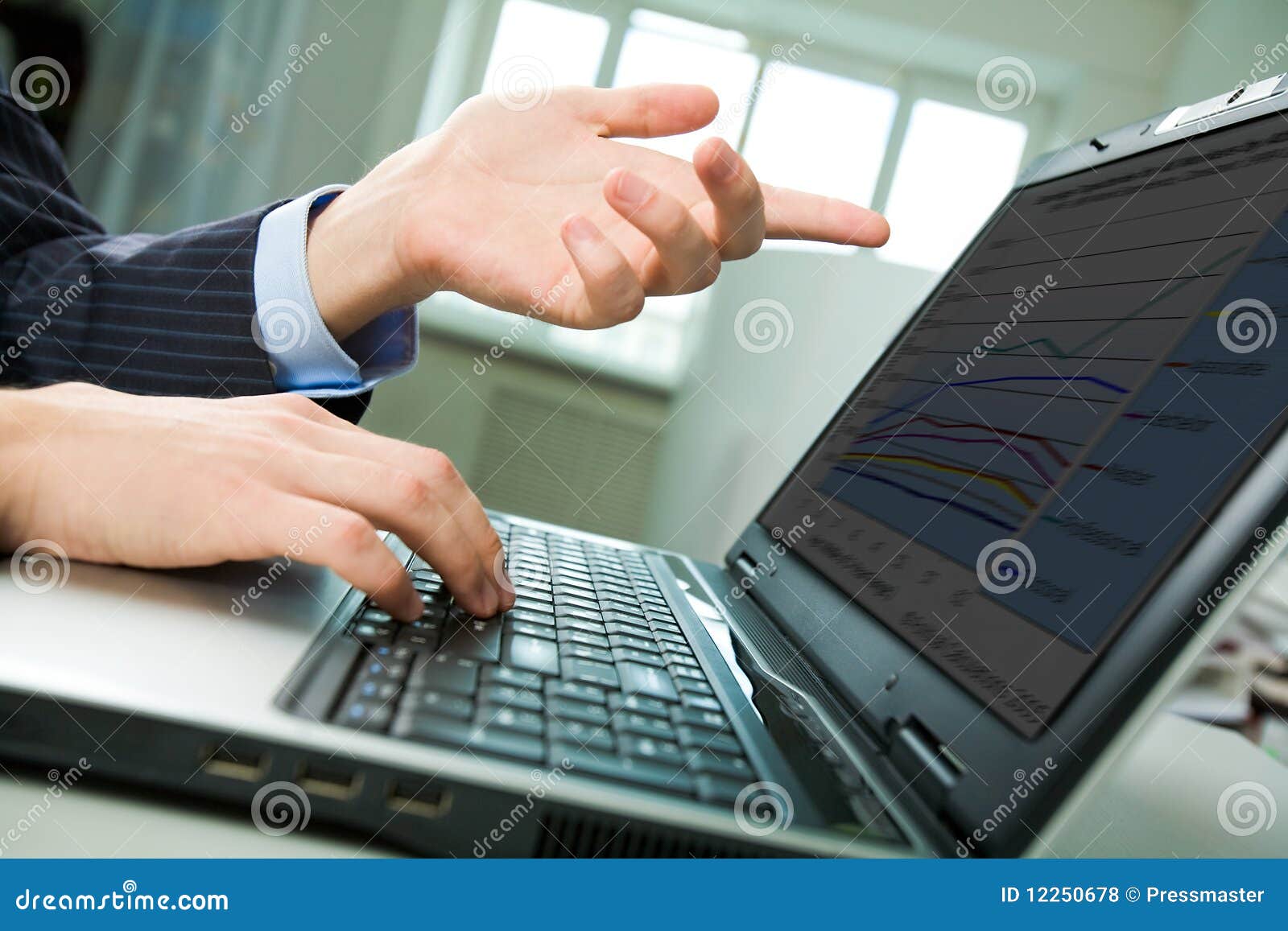 Pointing at display stock photo. Image of human, board - 12250678