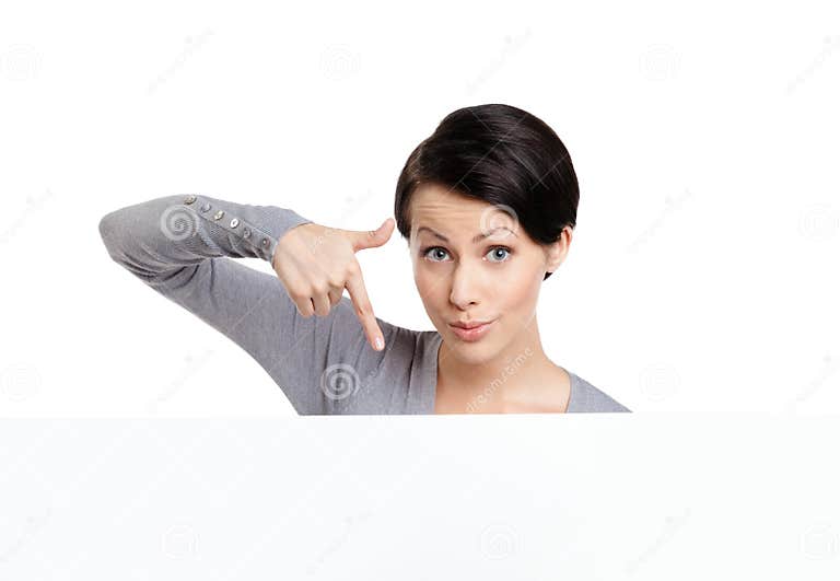 Pointing down with finger stock photo. Image of horizontal - 26029208
