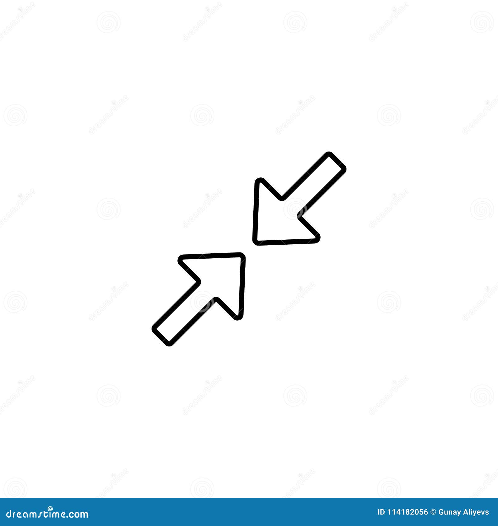 Pointing at Each Other Arrows Icon. Element of Simple Icon for Websites ...