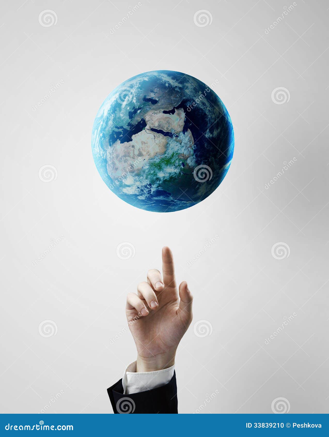 Pointing at earth stock photo. Image of care, nature - 33839210