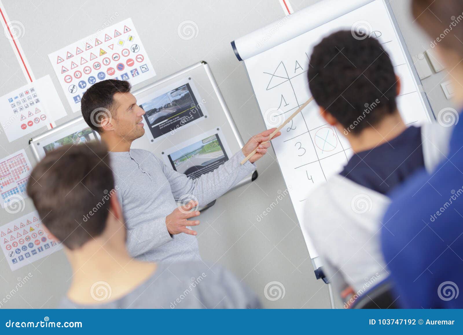 Pointing and Examination about Highway Code Stock Photo - Image of exam ...