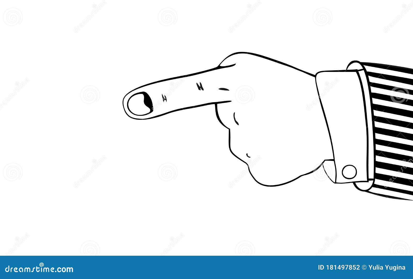 Pointing Finger, Human Hand Indicates Something Important, Isolated on ...