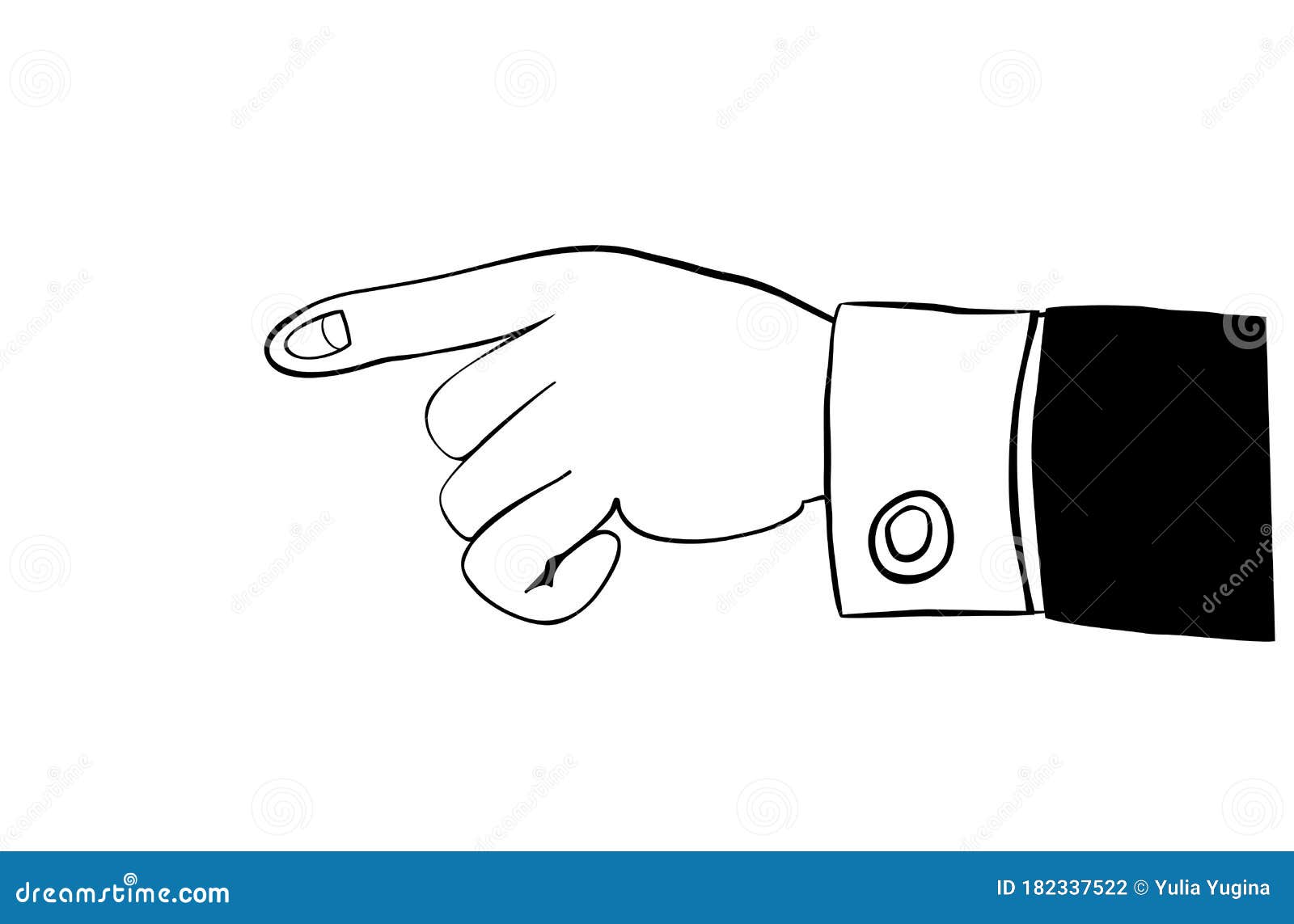 Pointing Finger, Human Hand Indicates Something Important, Isolated on ...