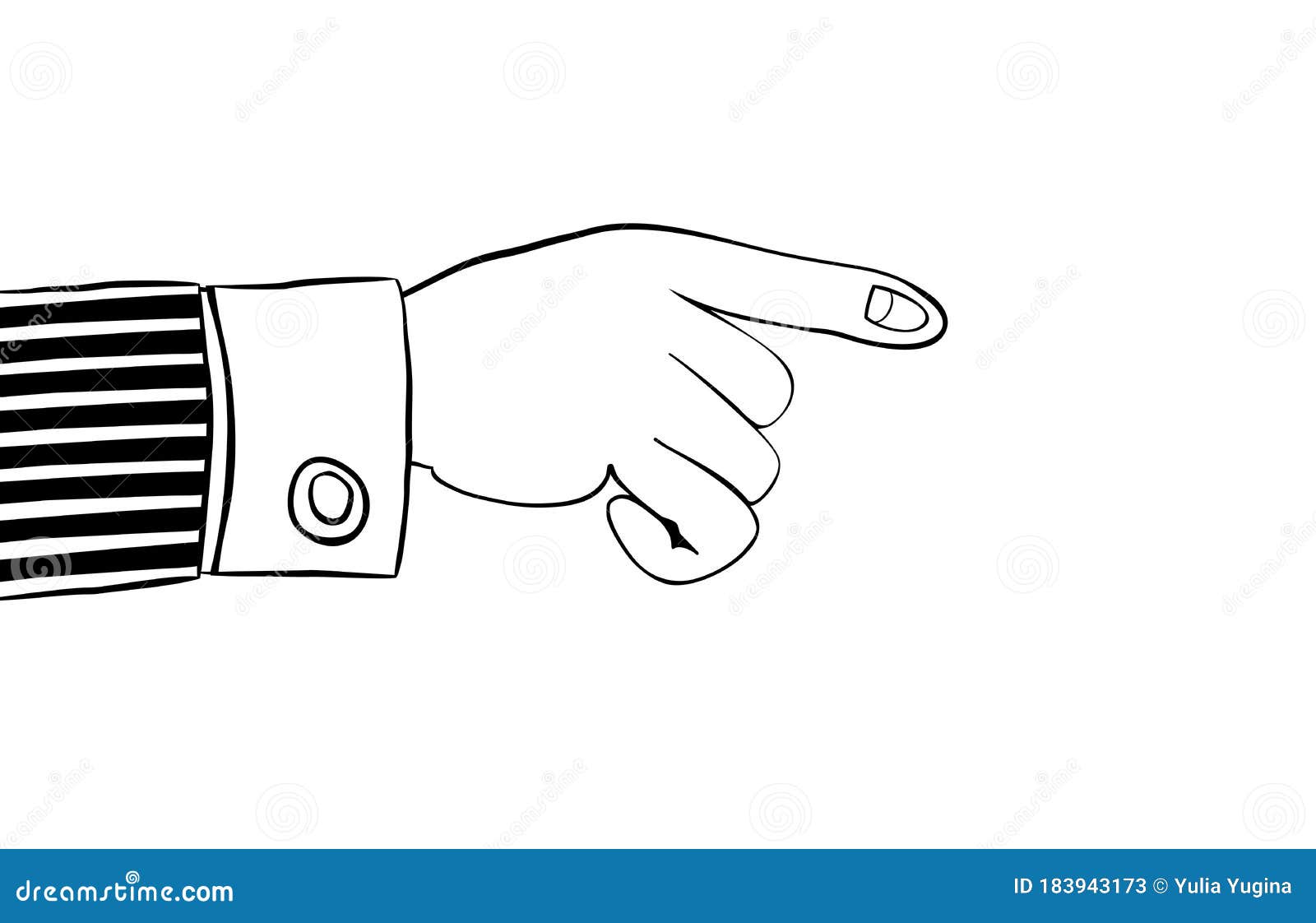 Pointing Finger, Human Hand Indicates Something Important, Isolated on ...