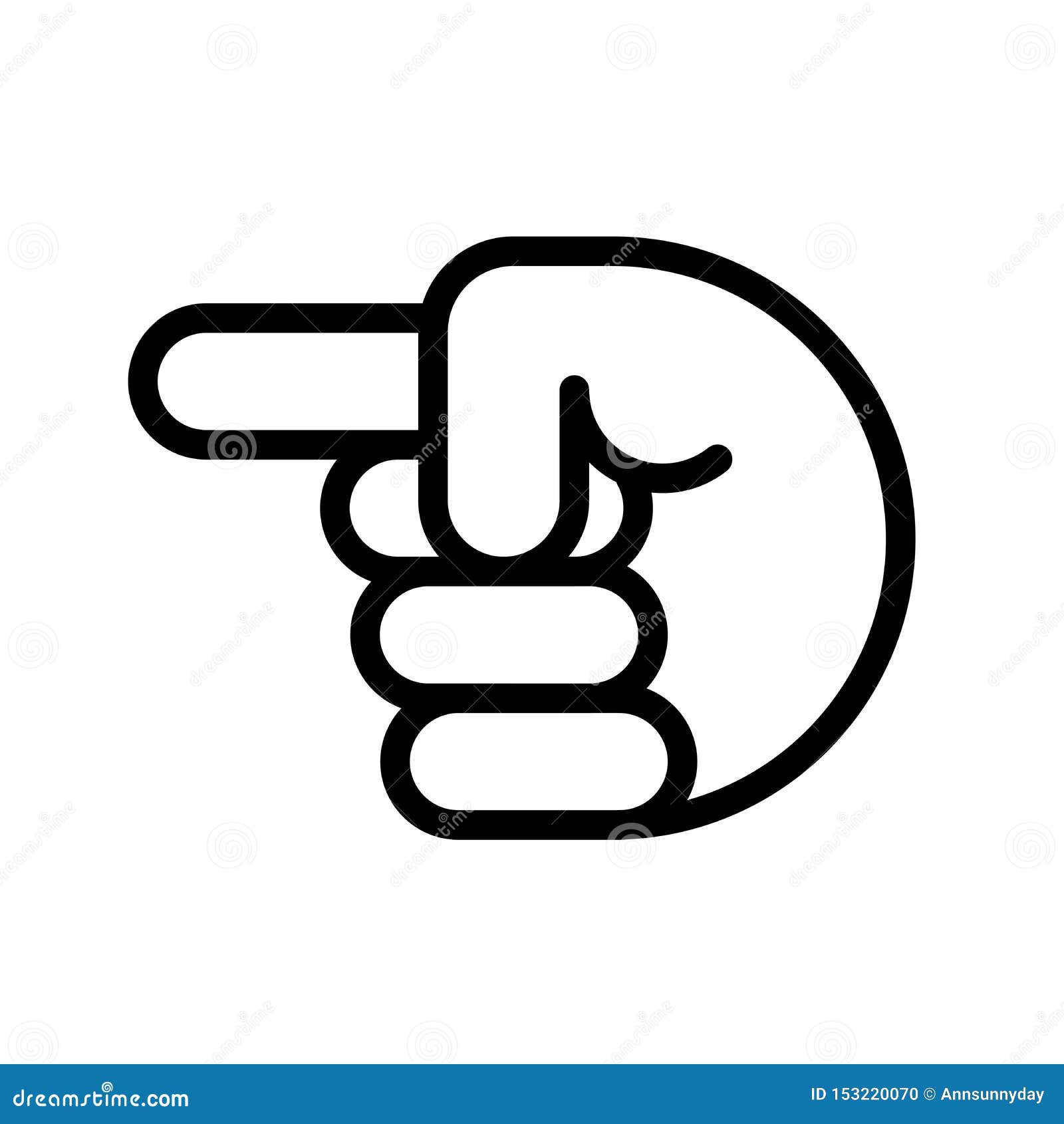 Pointing Finger Icon - Guidance and Direction Sign Stock Vector ...