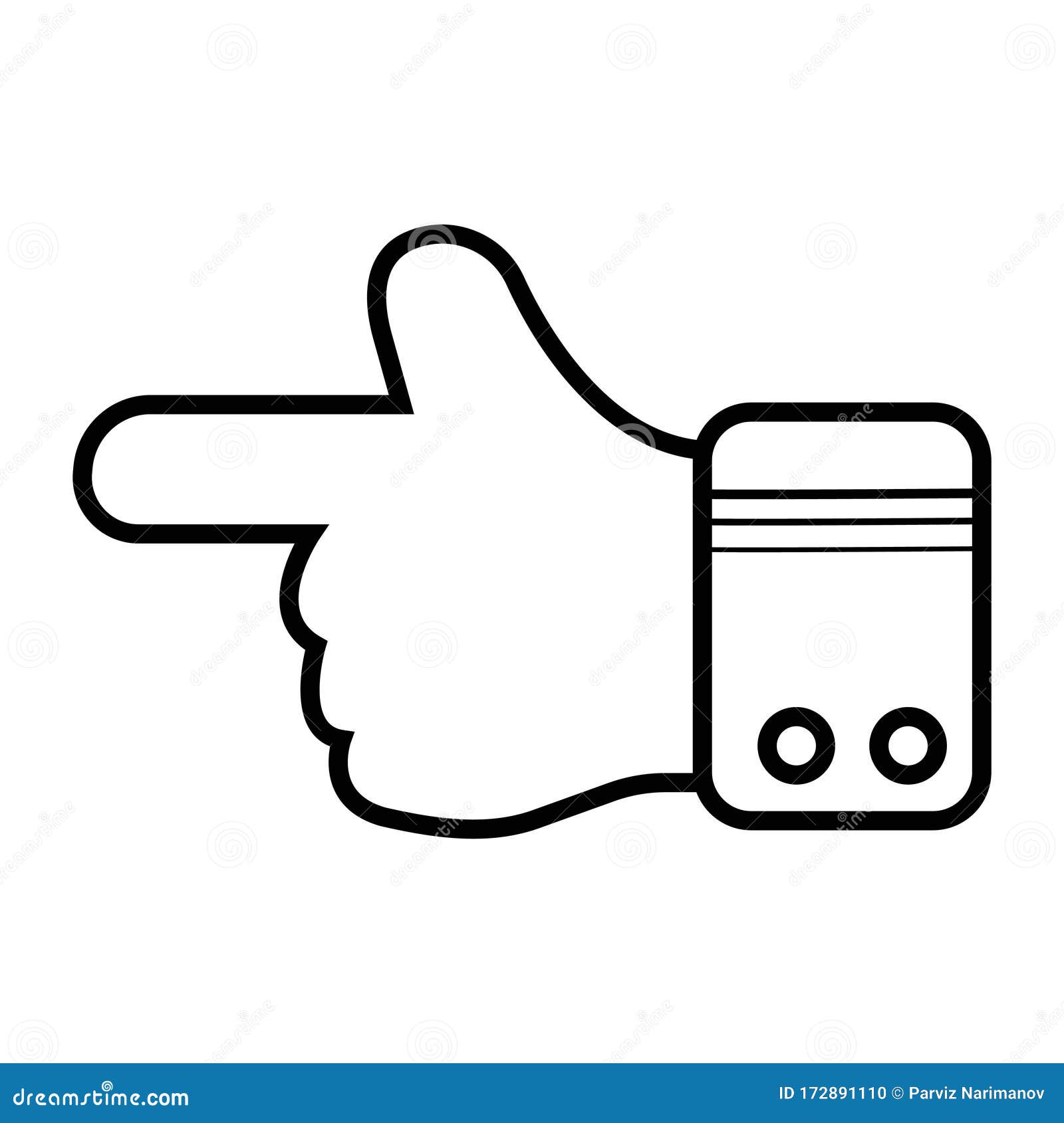 Pointing Finger Icon Vector Illustration Stock Illustration ...
