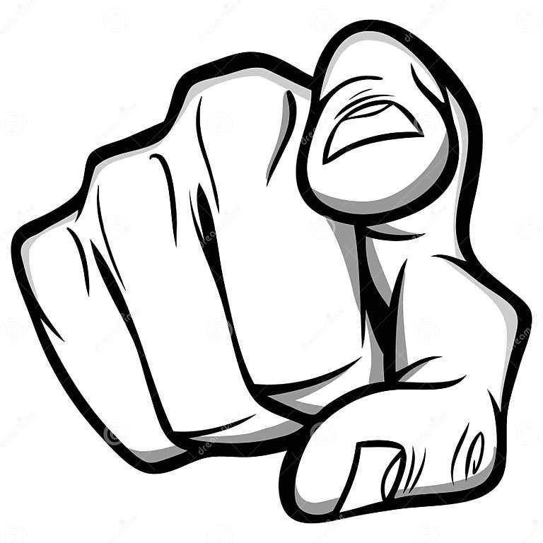 Pointing Finger Illustration Stock Vector - Illustration of indicate ...