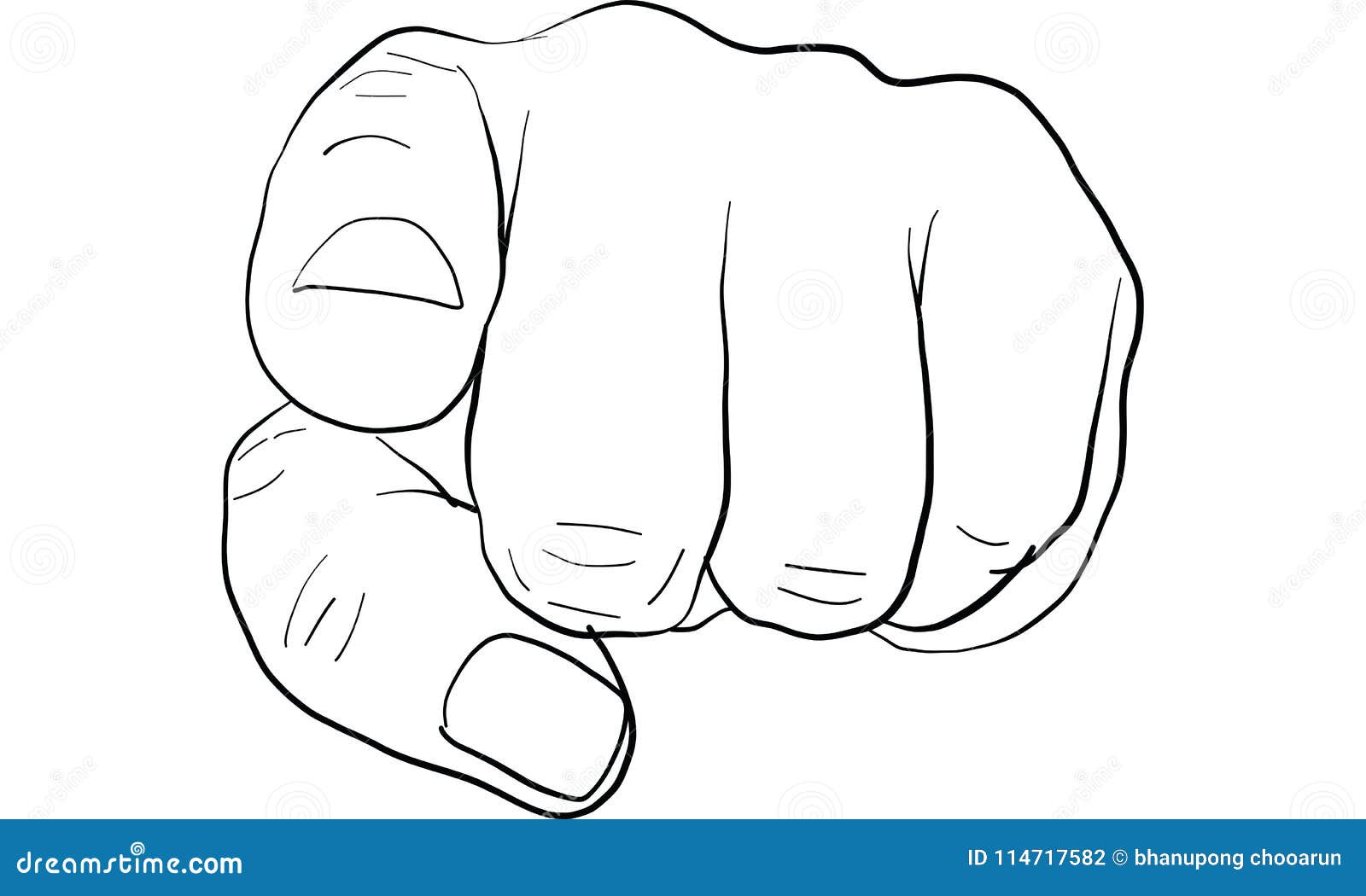 Pointing Finger Signal, Hand Signal Vector Stock Vector - Illustration ...