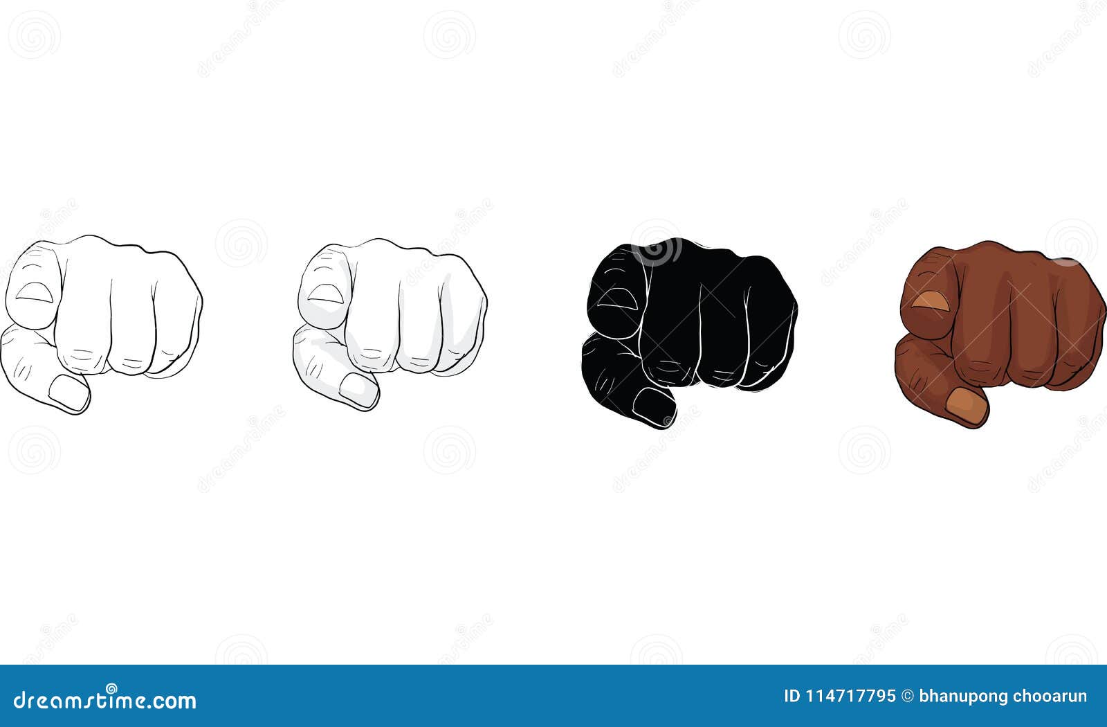 Pointing Finger Signal, Hand Signal Vector Stock Vector - Illustration ...