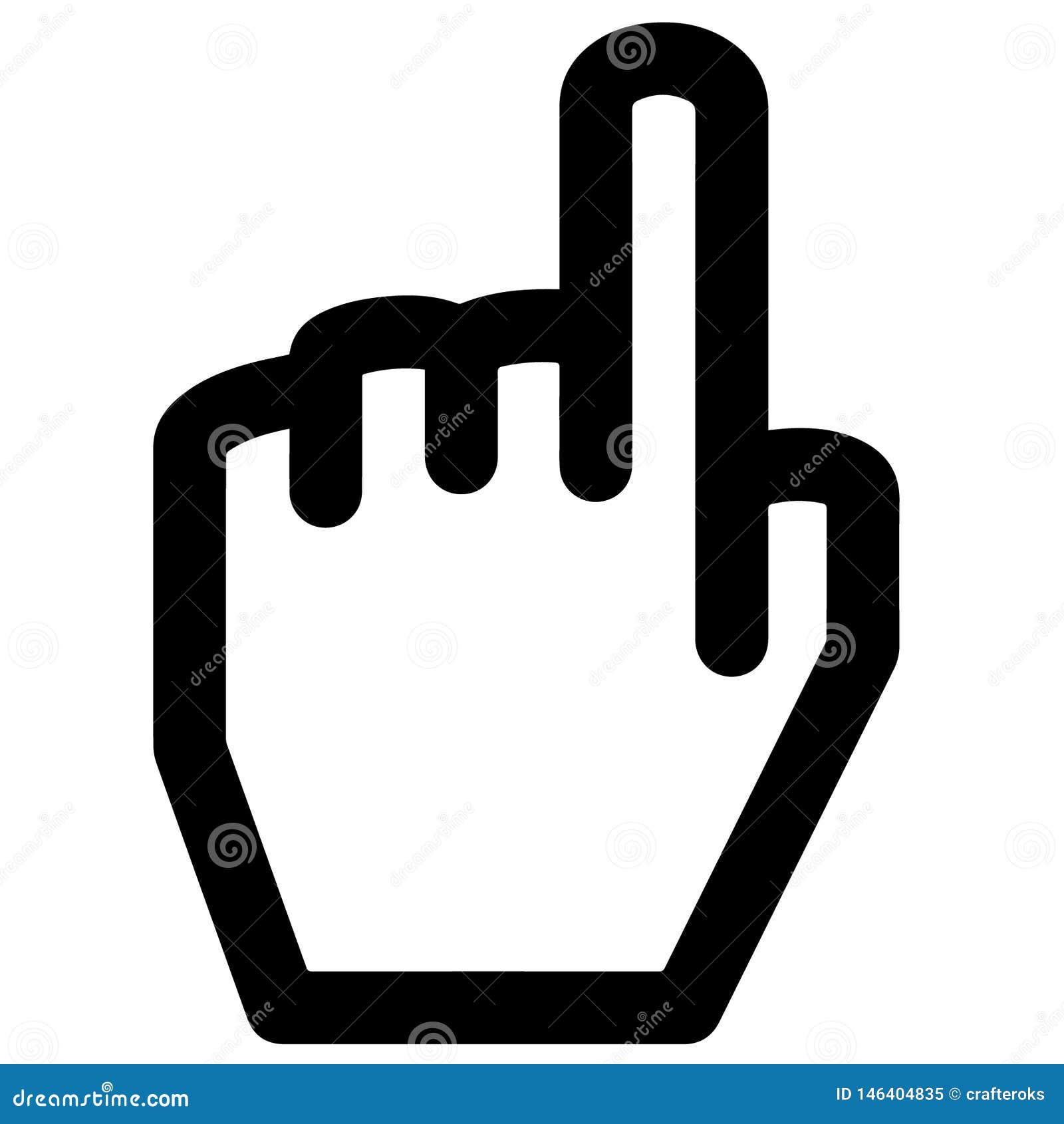 Pointing Finger Vector Illustration by Crafteroks Stock Vector ...
