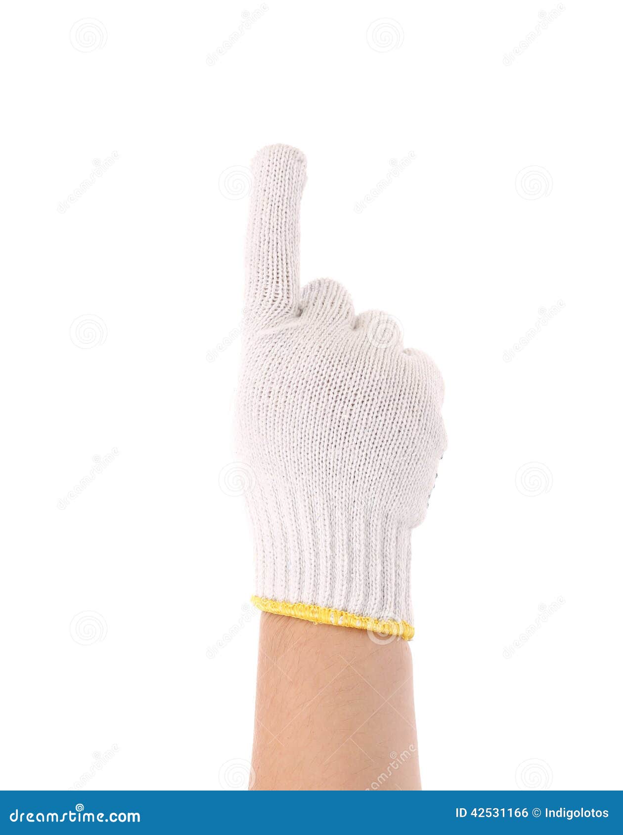 Pointing Finger in White Glove. Stock Photo - Image of industry ...