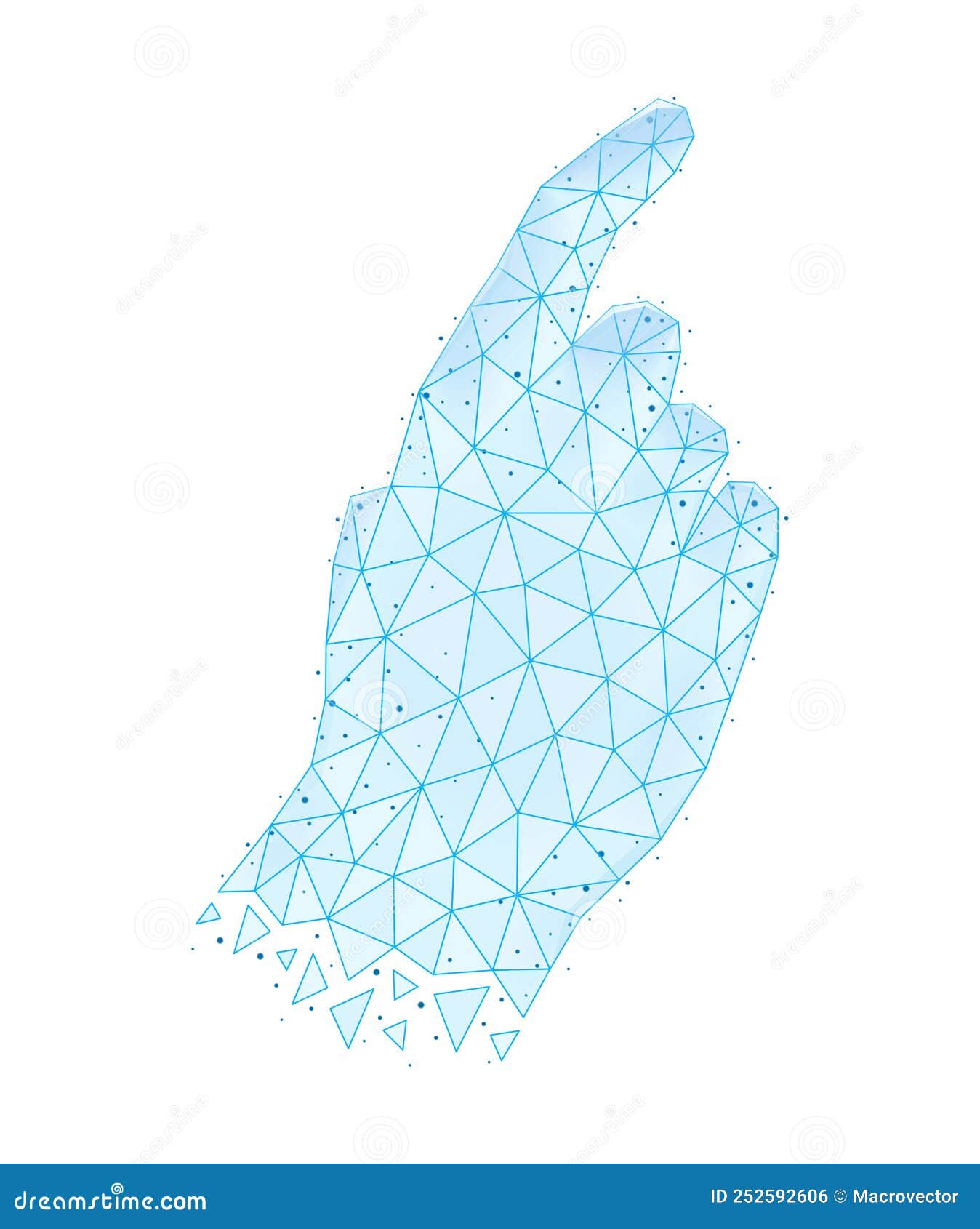 Pointing Finger Wireframe Composition Stock Vector - Illustration of ...