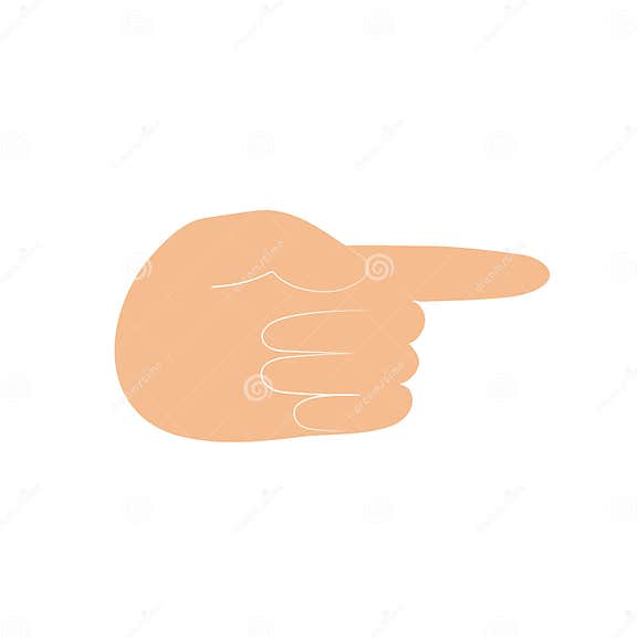 Pointing Gesture. Hand with Forefinger Extended Stock Vector ...