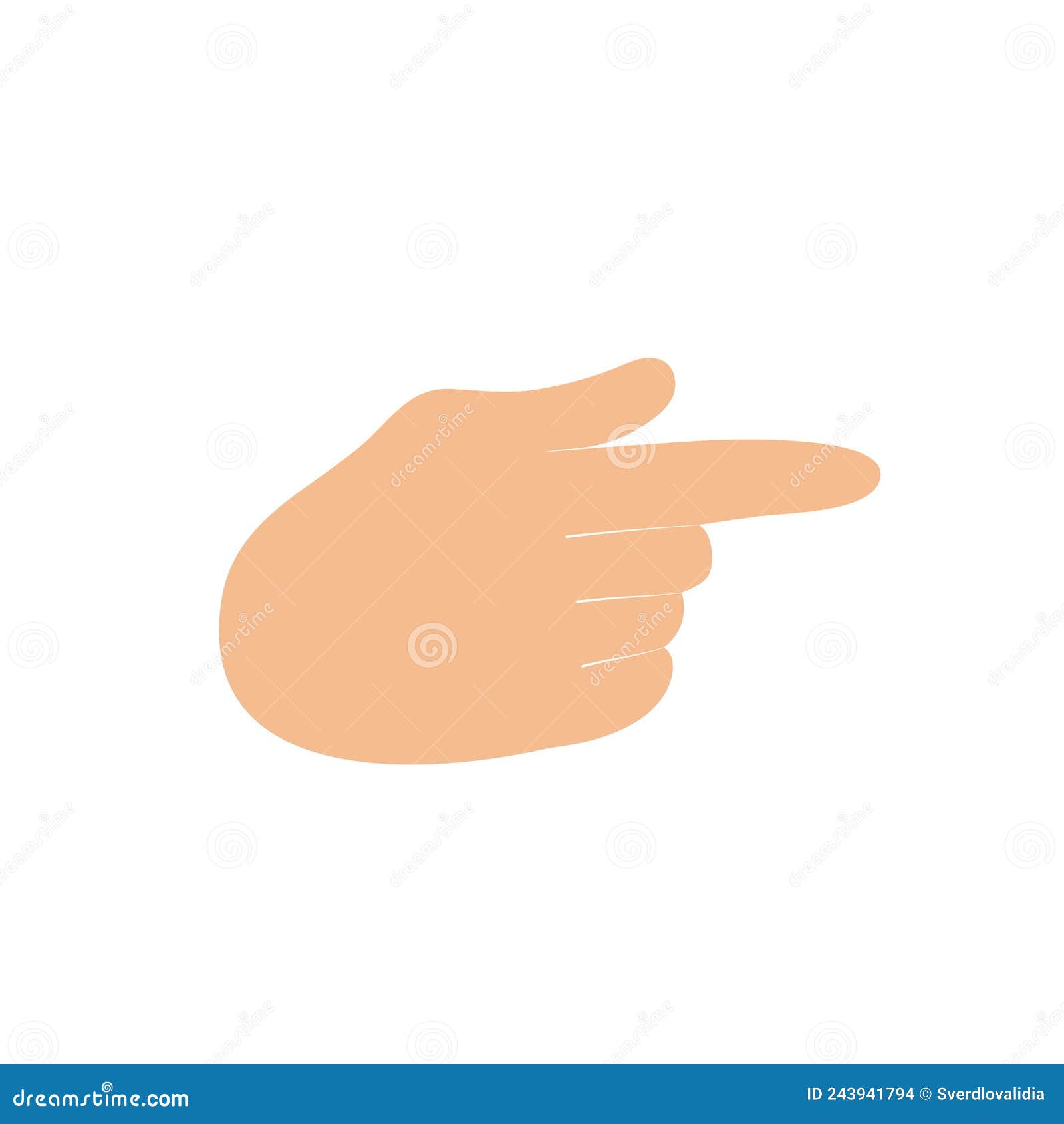 Pointing Gesture. Hand with Forefinger Extended Stock Illustration ...
