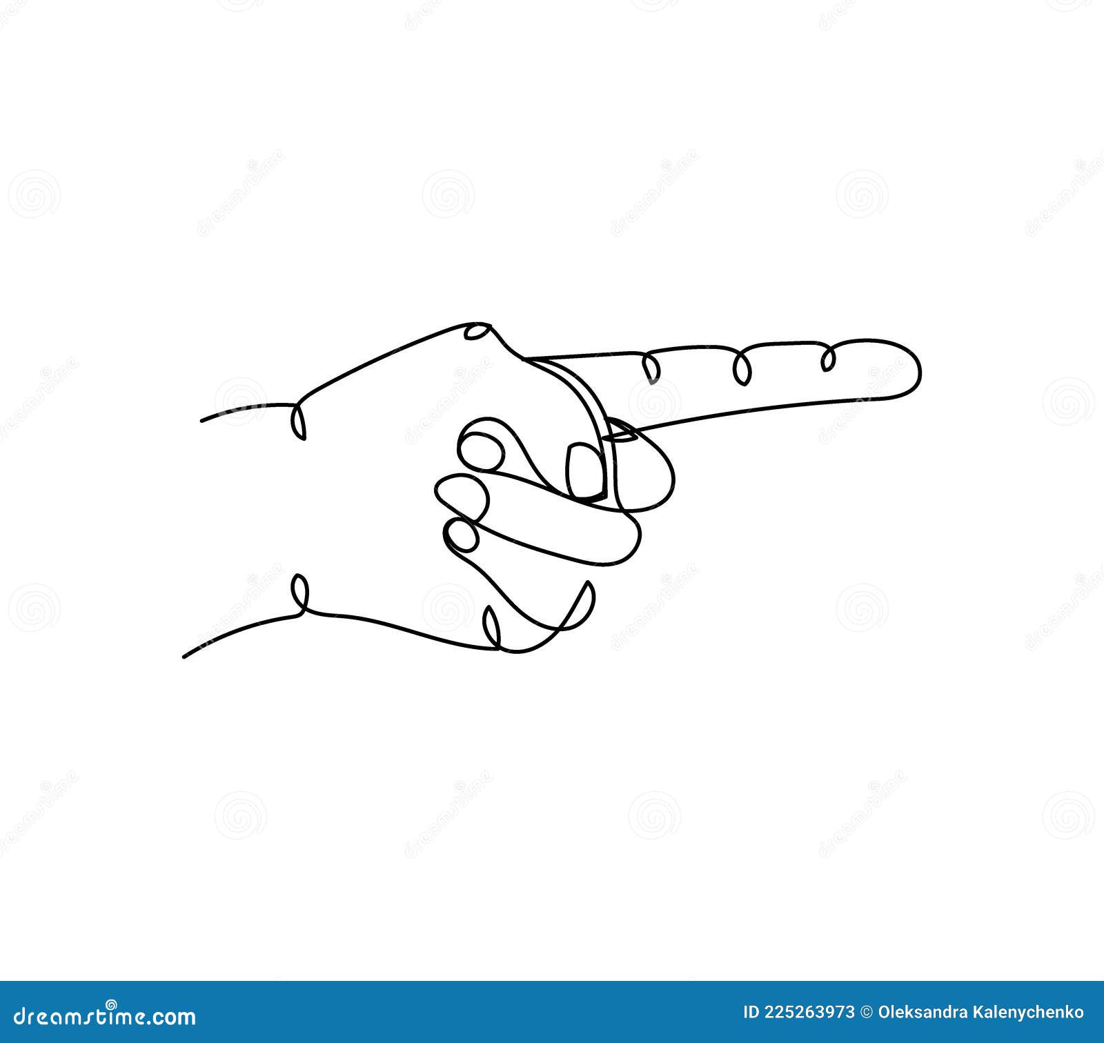 Pointing Gesture One Line Art. Continuous Line Drawing Of Gesture, Hand ...