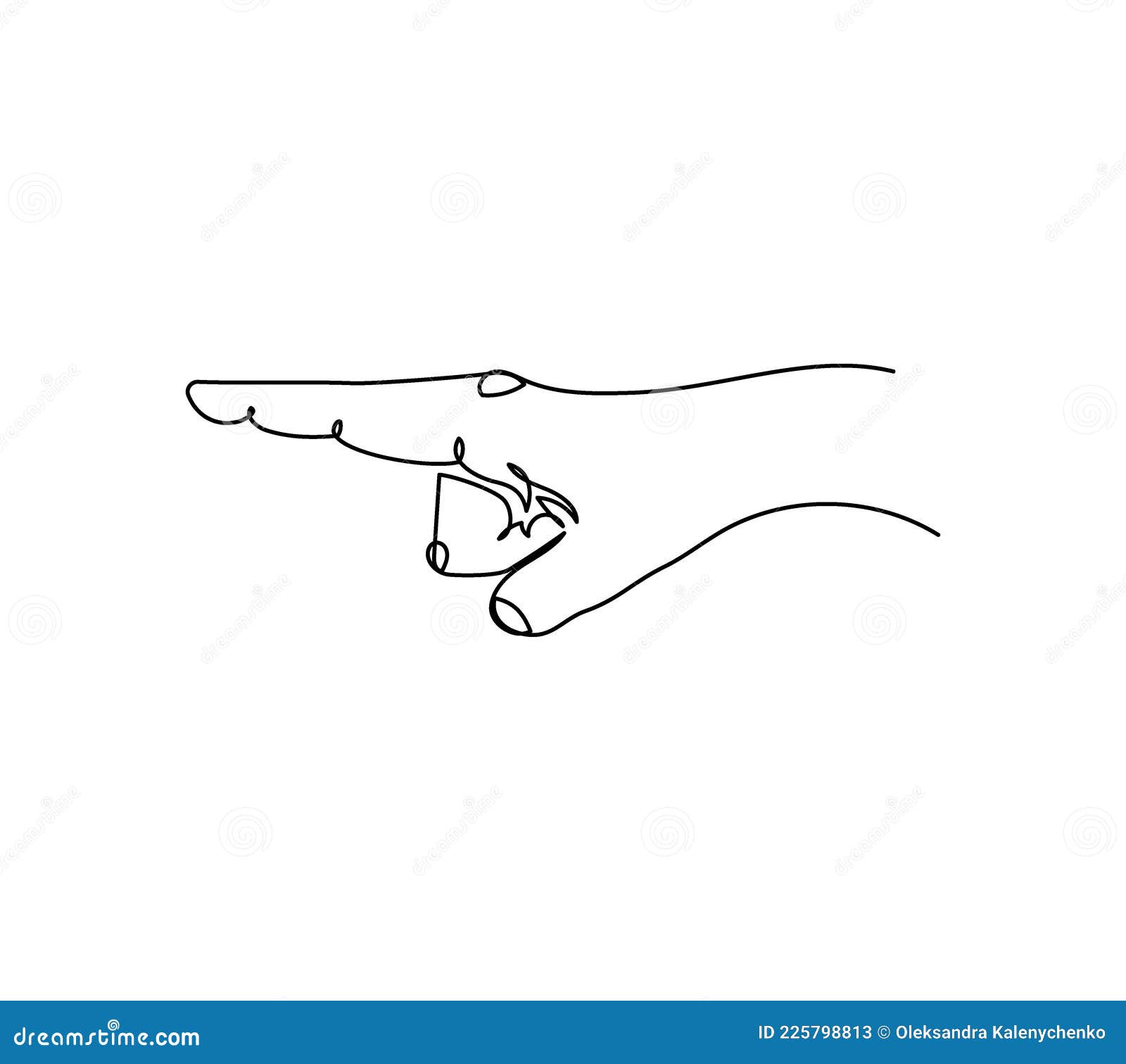 Pointing Gesture One Line Art. Continuous Line Drawing Of Gesture, Hand ...