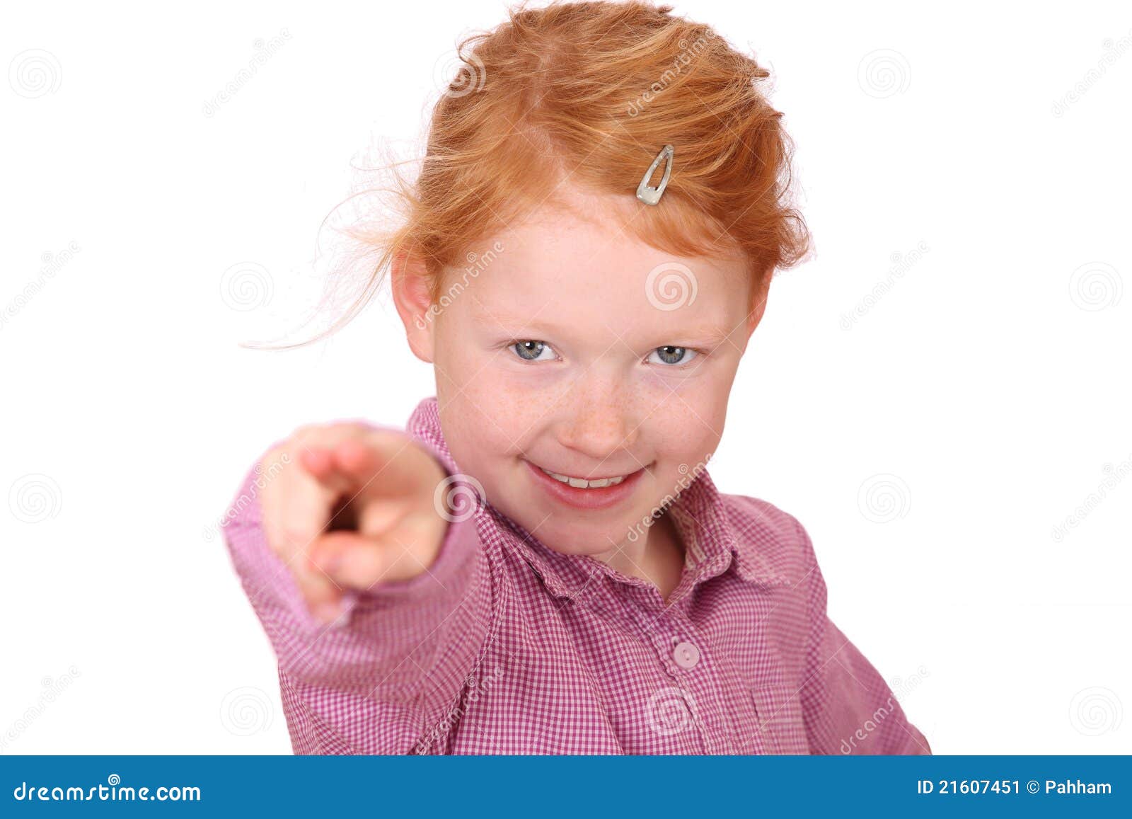 Pointing girl stock image. Image of happiness, preschooler - 21607451