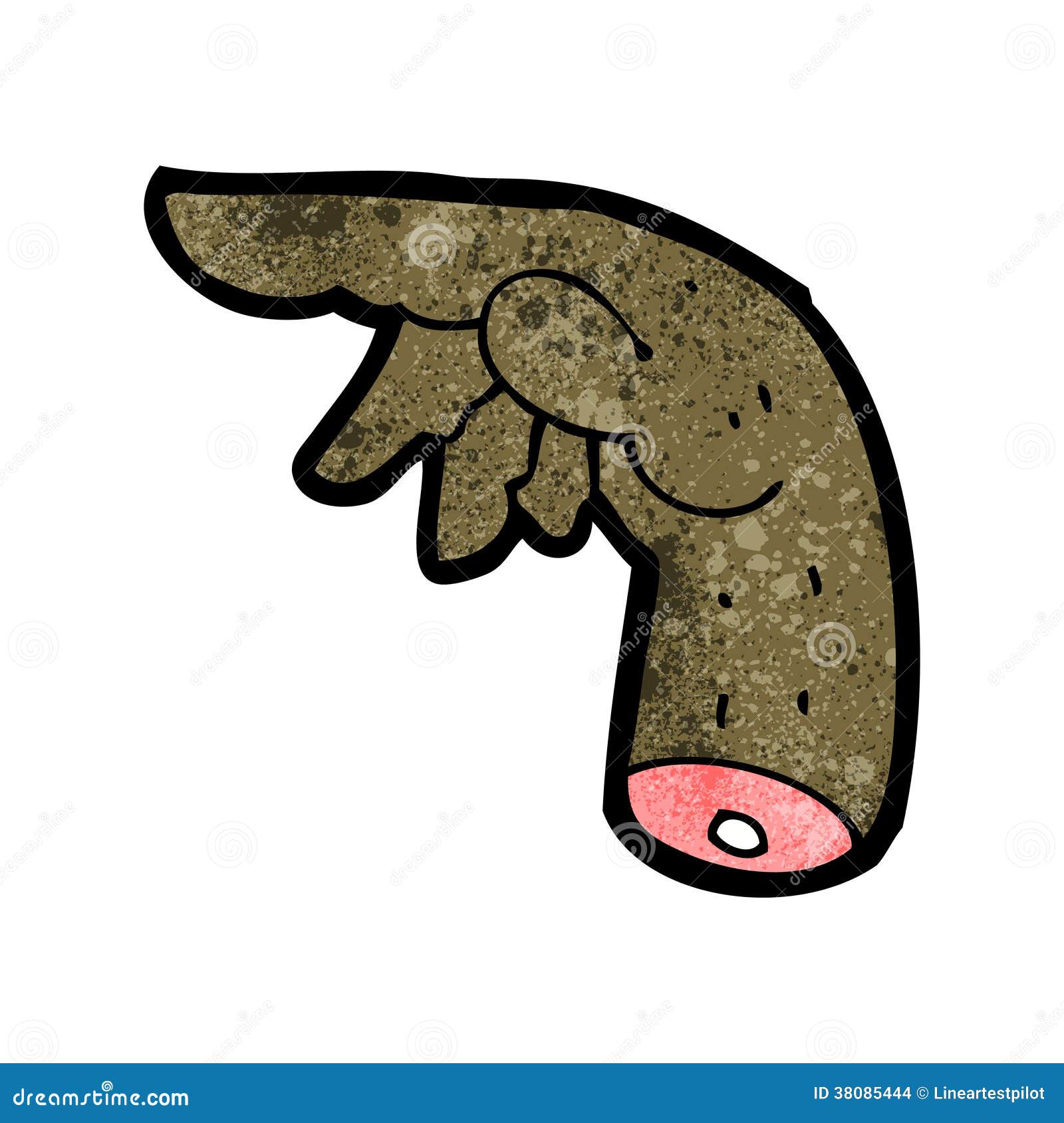 Pointing hand cartoon sign stock vector. Illustration of quirky - 38085444