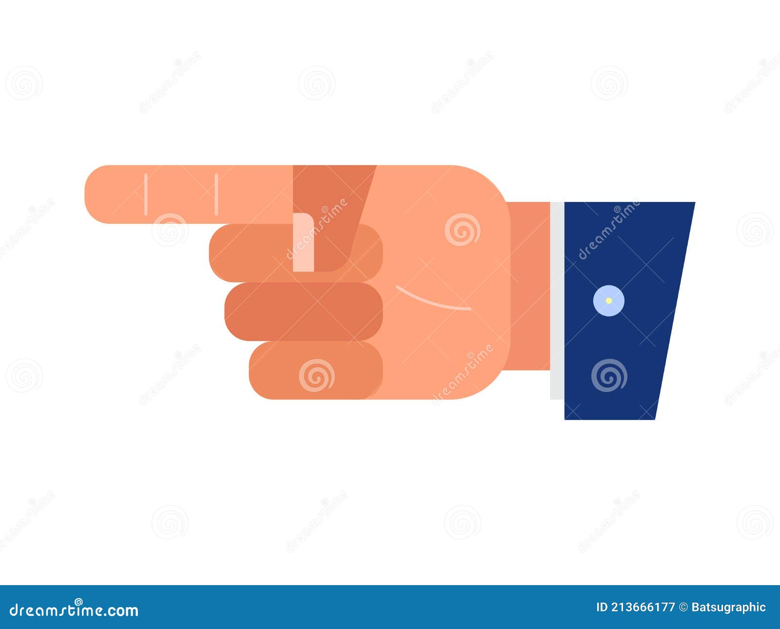 Pointing Hand Clipart Vector Illustration Stock Vector - Illustration ...
