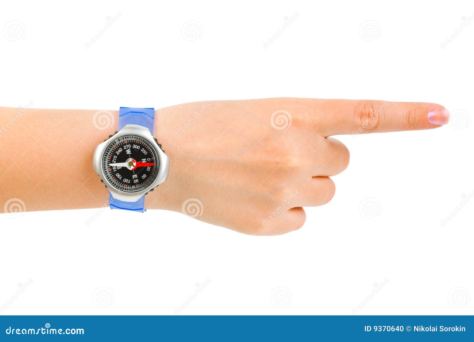 Pointing hand and compass stock photo. Image of geography - 9370640