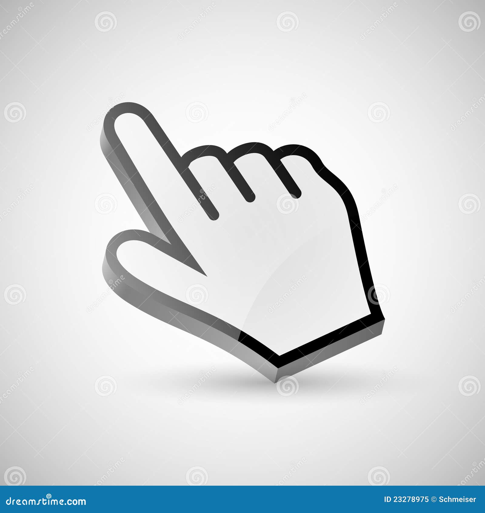 Pointing Hand Cursor stock vector. Illustration of interface - 23278975