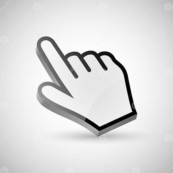 Pointing Hand Cursor stock vector. Illustration of interface - 23278975