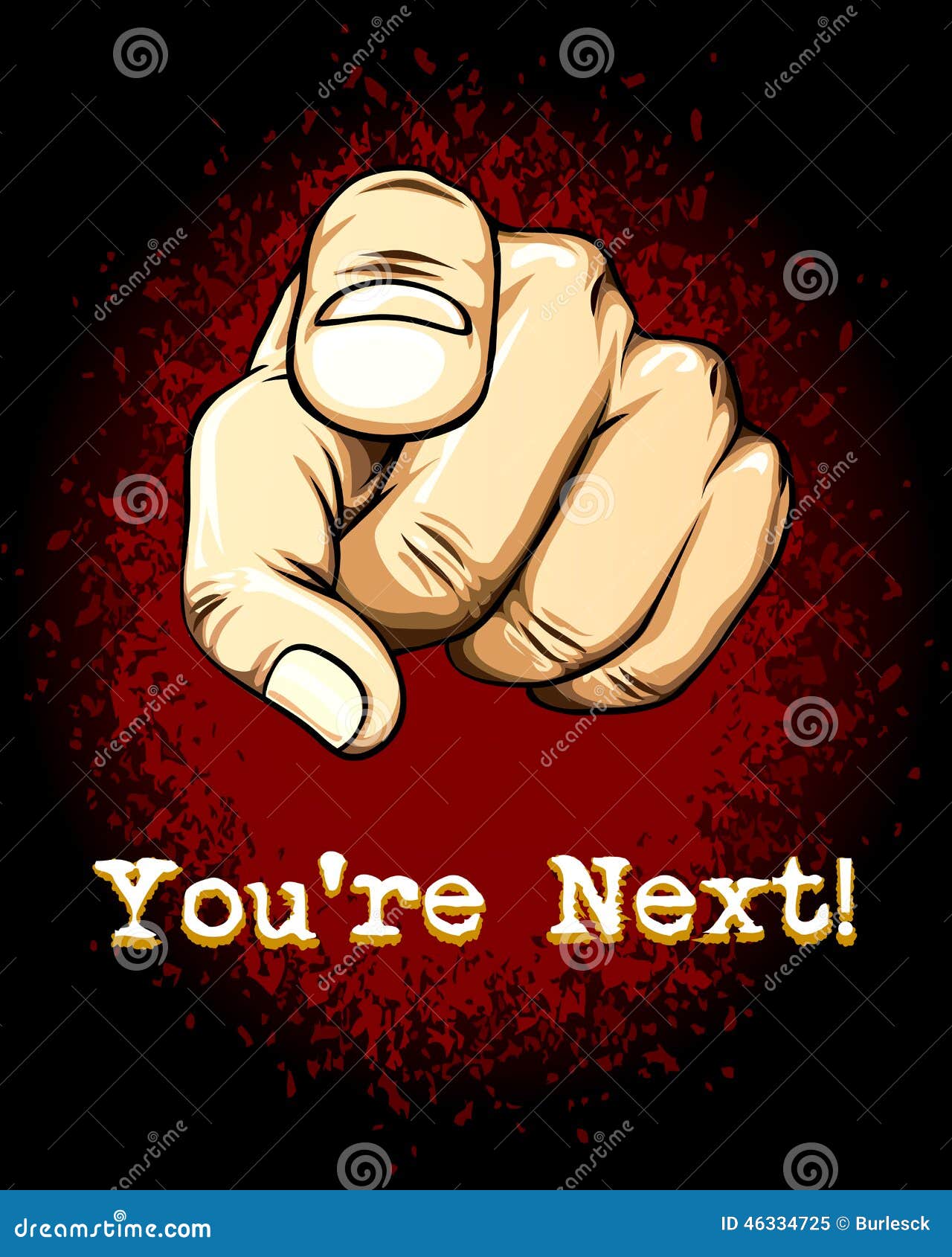 Pointing Hand Emphasizing You are Next Stock Vector - Illustration of ...