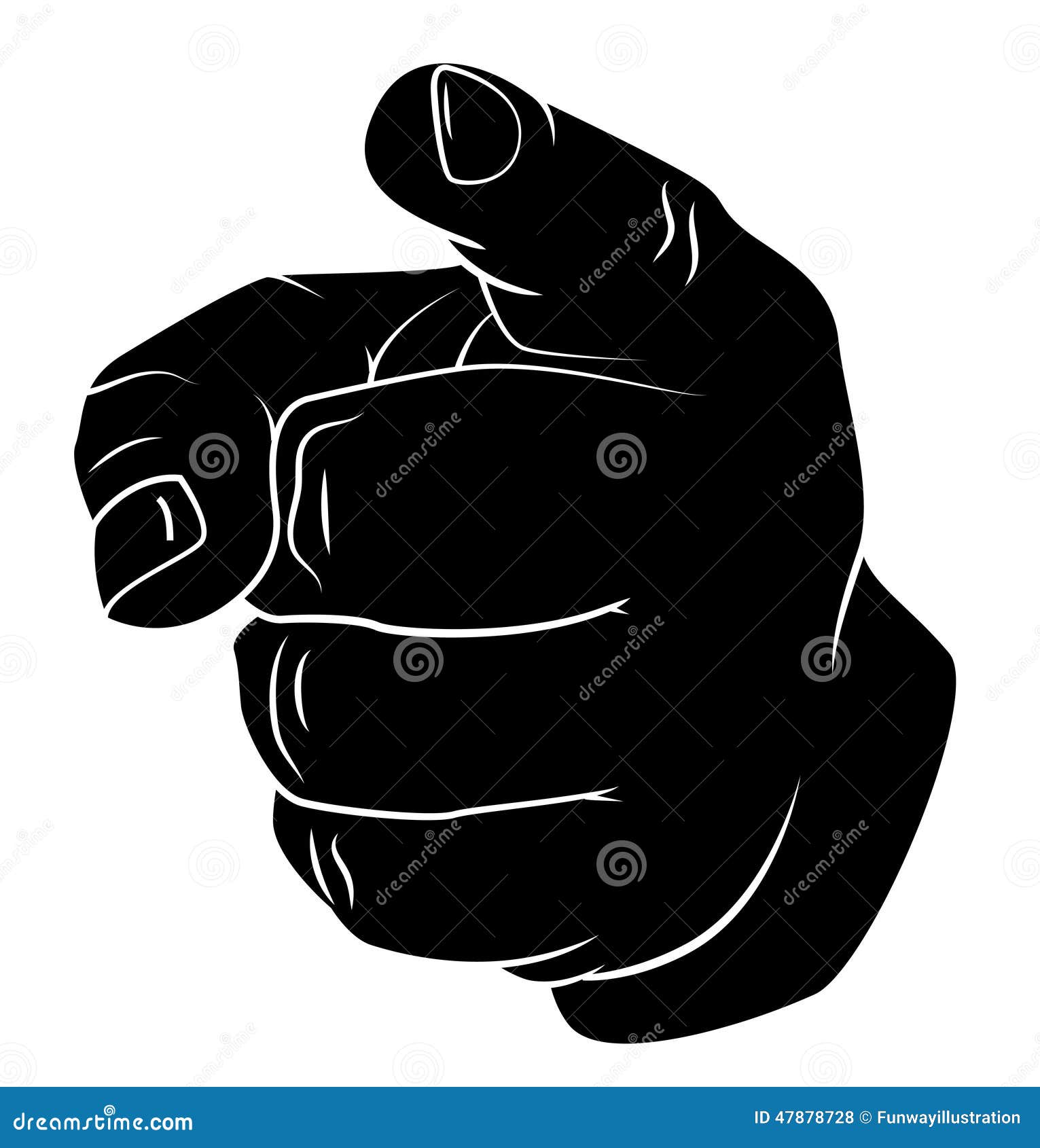 Pointing Hand stock vector. Illustration of design, drawing - 47878728