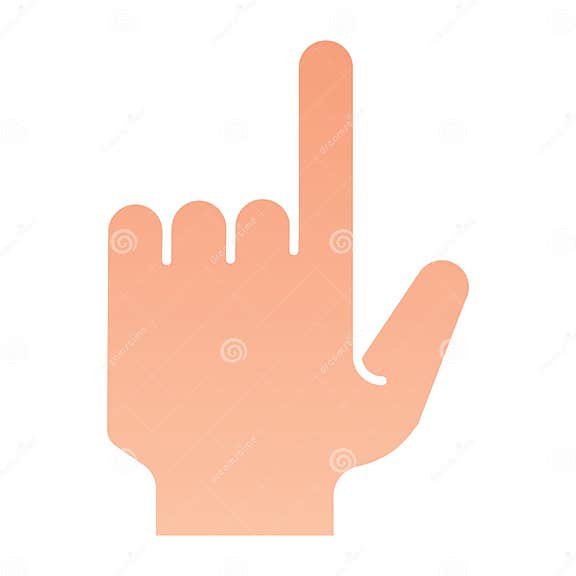 Pointing Hand Flat Icon. Pointing Finger Vector Illustration Isolated ...