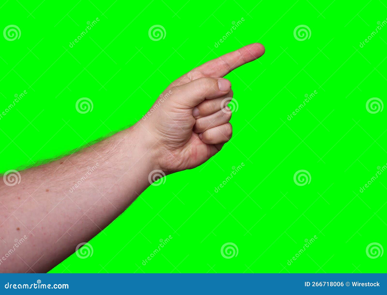 Pointing Hand in Front of a Green Screen Stock Photo - Image of ...