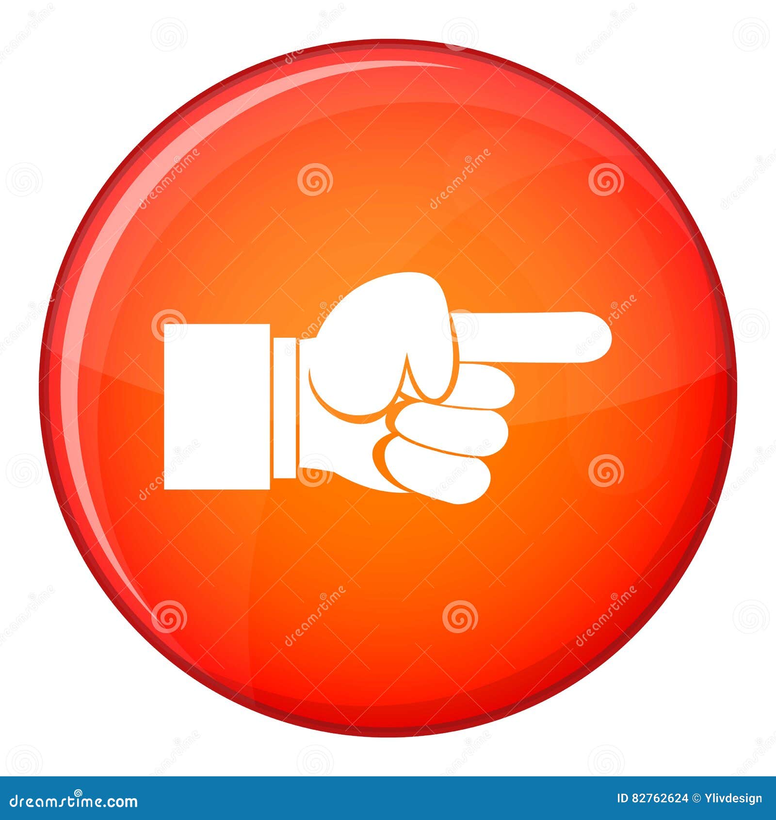 Pointing Hand Gesture Icon, Flat Style Stock Vector - Illustration of ...