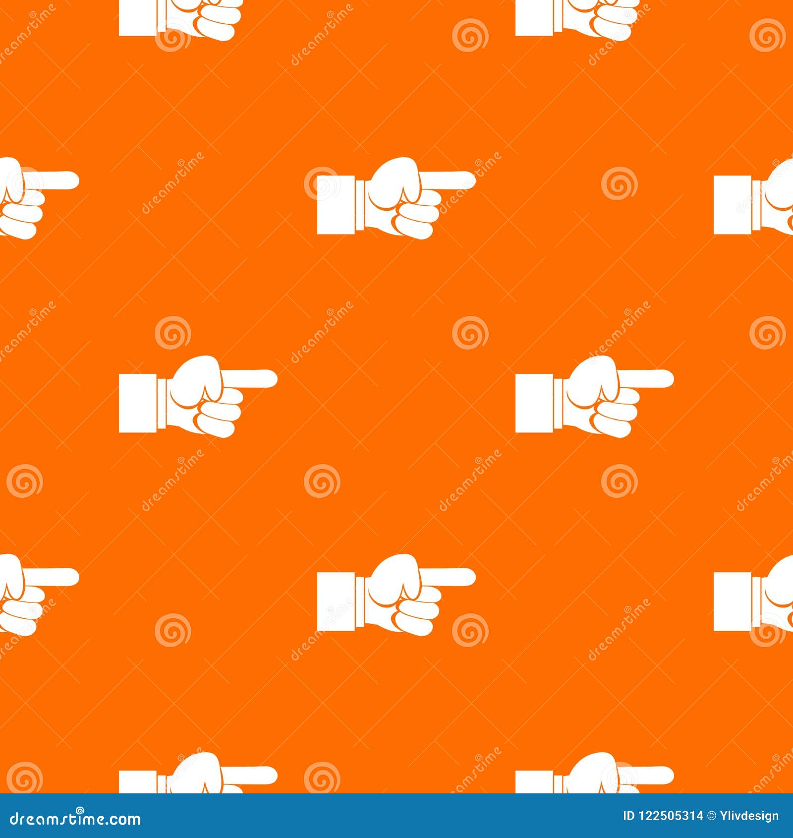 Pointing Hand Gesture Pattern Seamless Stock Vector - Illustration of ...